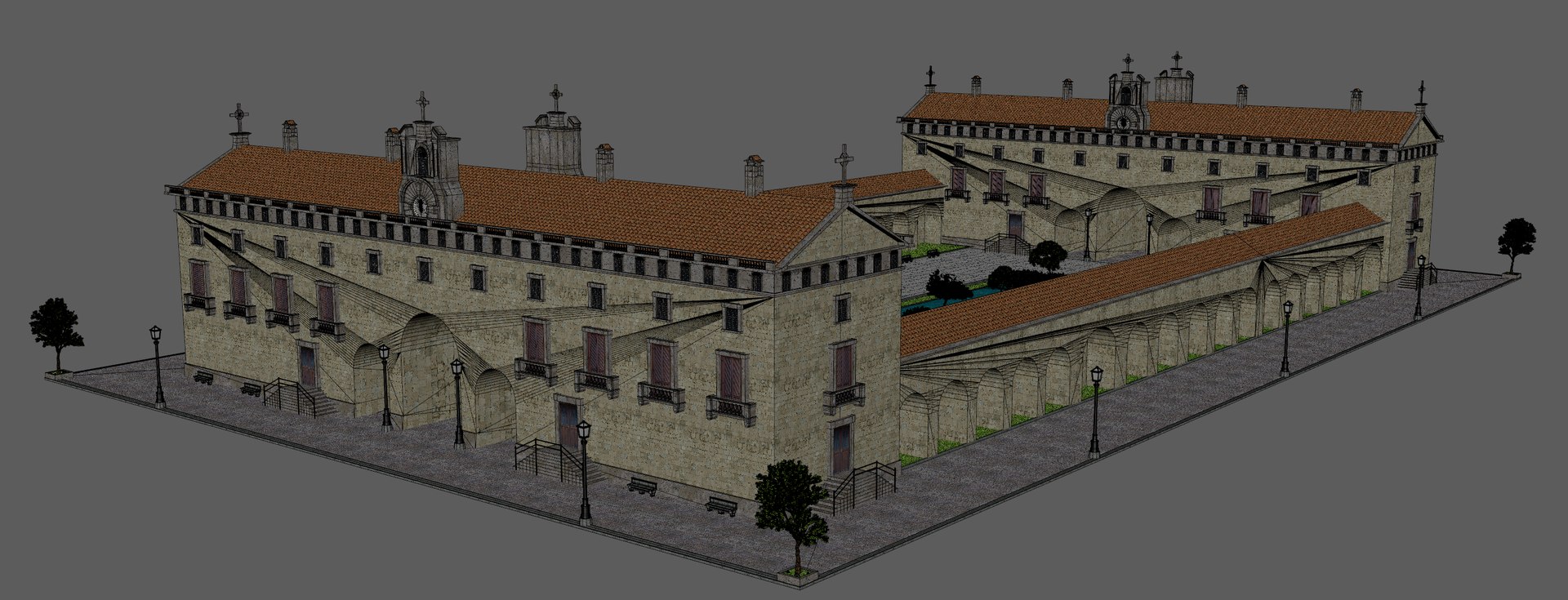 Monastery Historic Model - TurboSquid 1233390