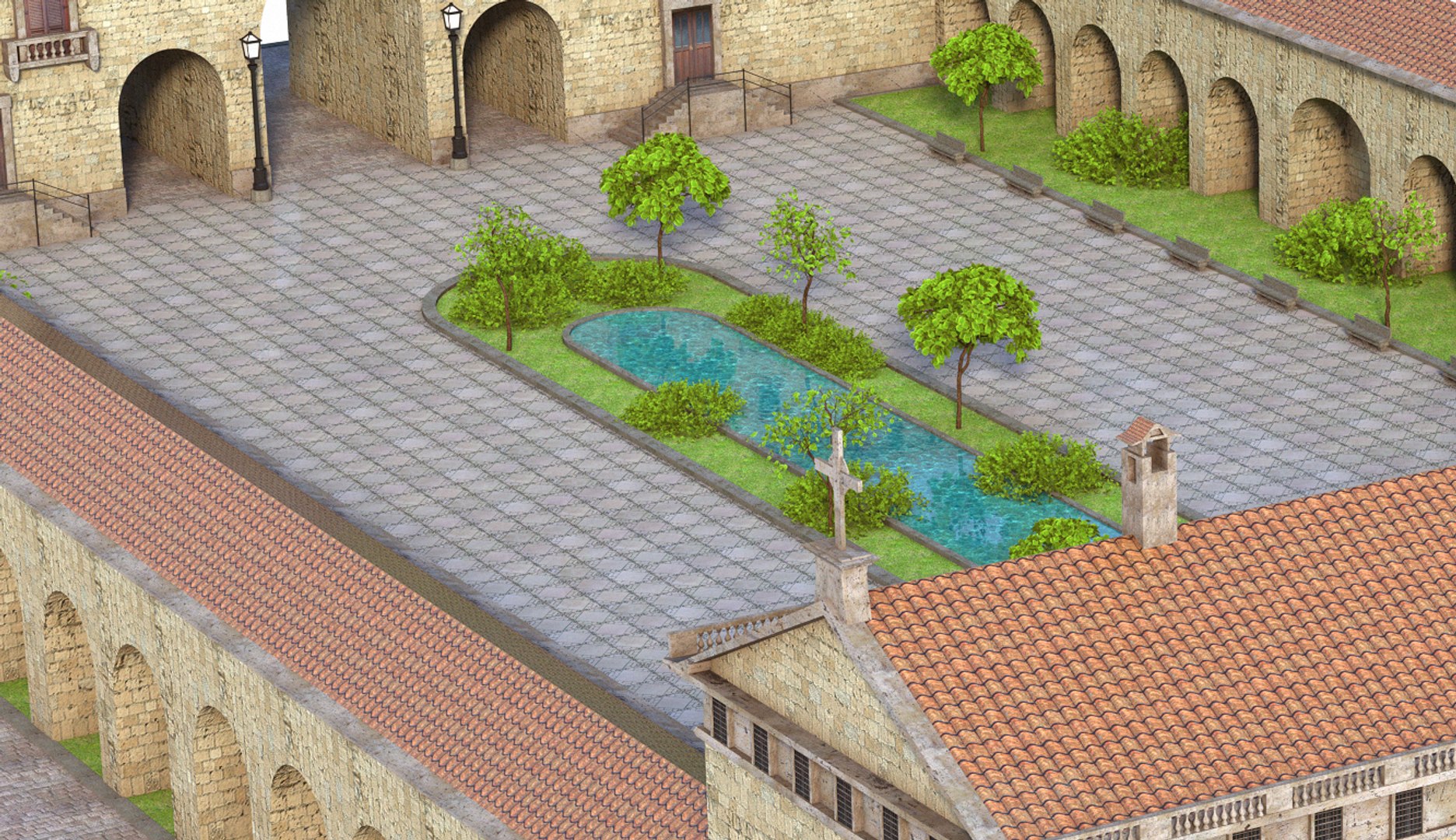 Monastery Historic Model - TurboSquid 1233390