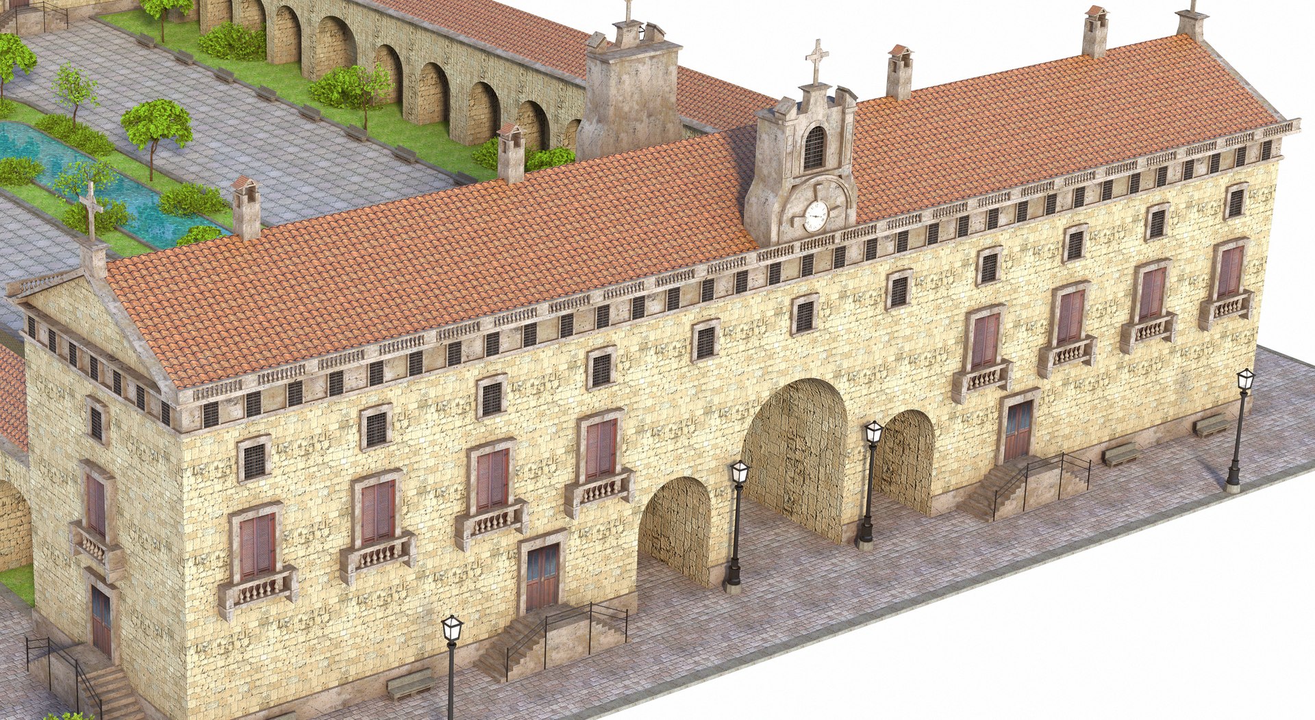 Monastery Historic Model - TurboSquid 1233390