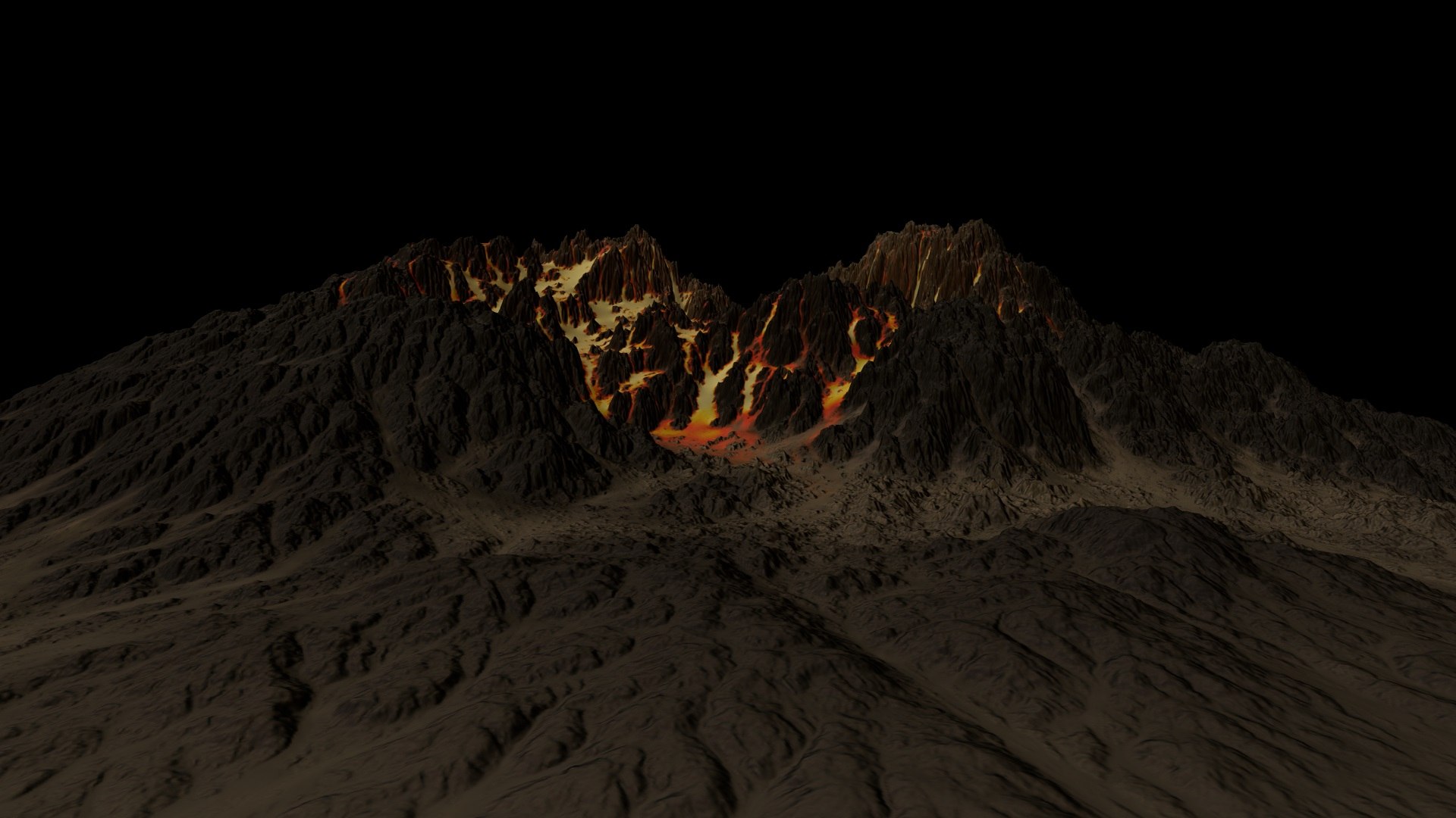 3d volcano model