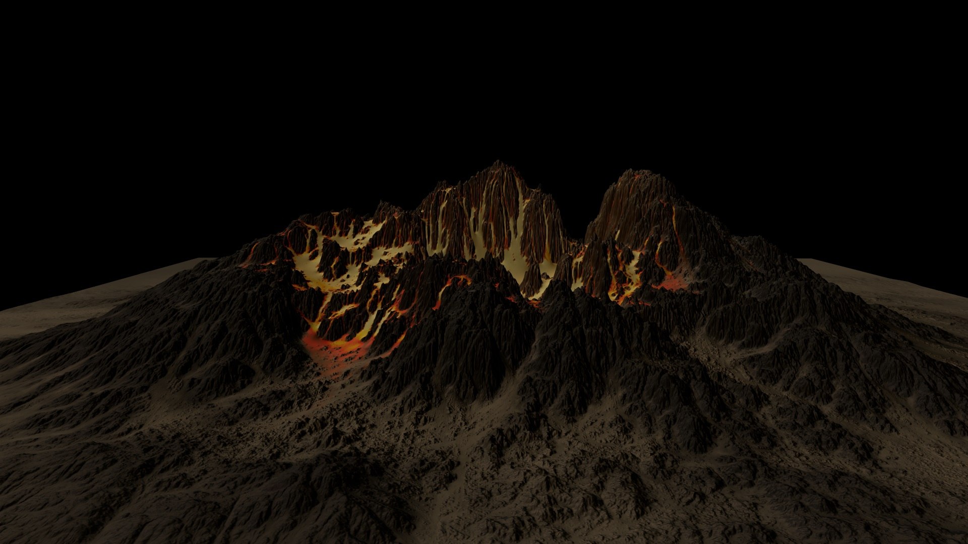 3d volcano model