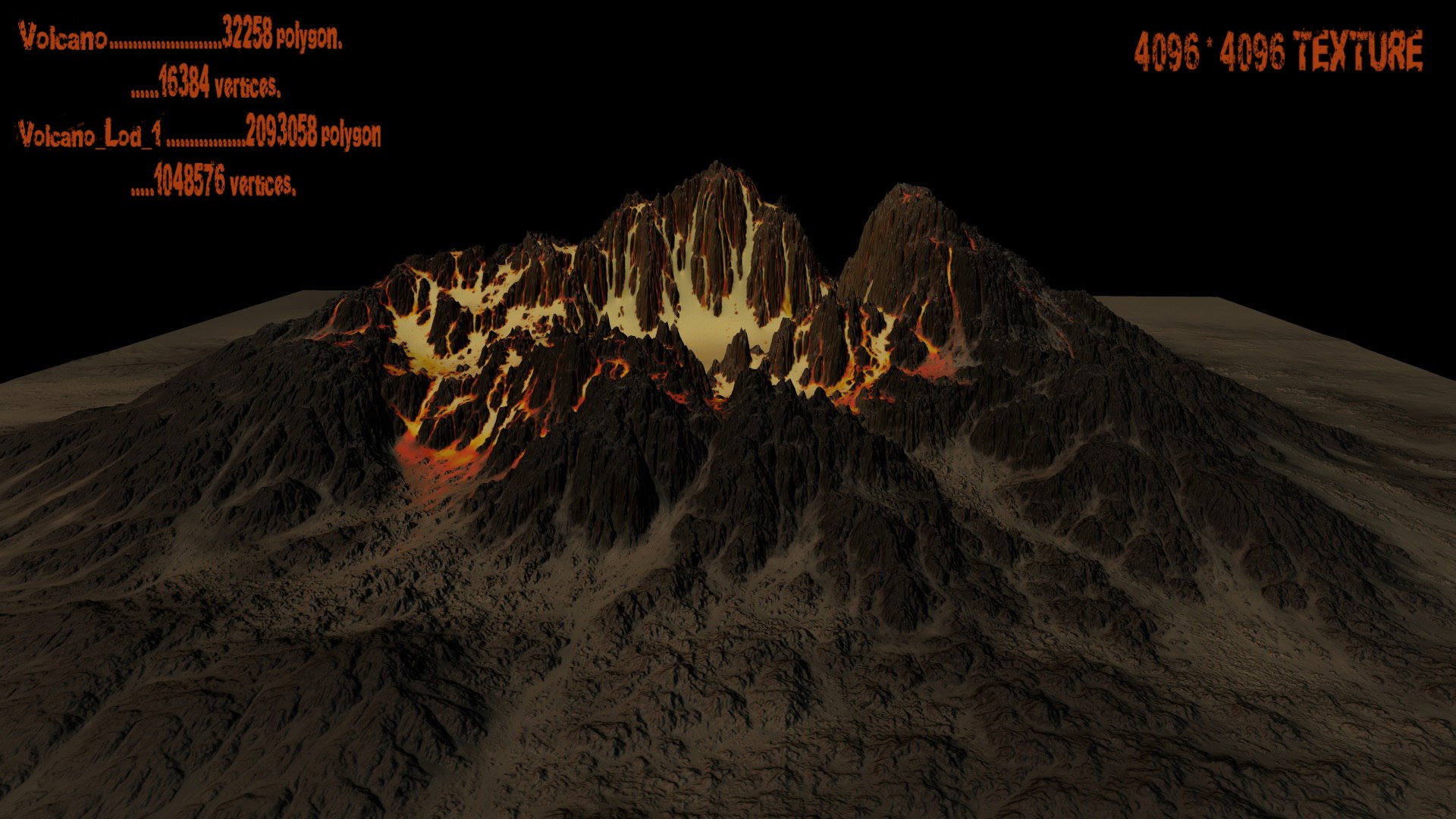3d volcano model
