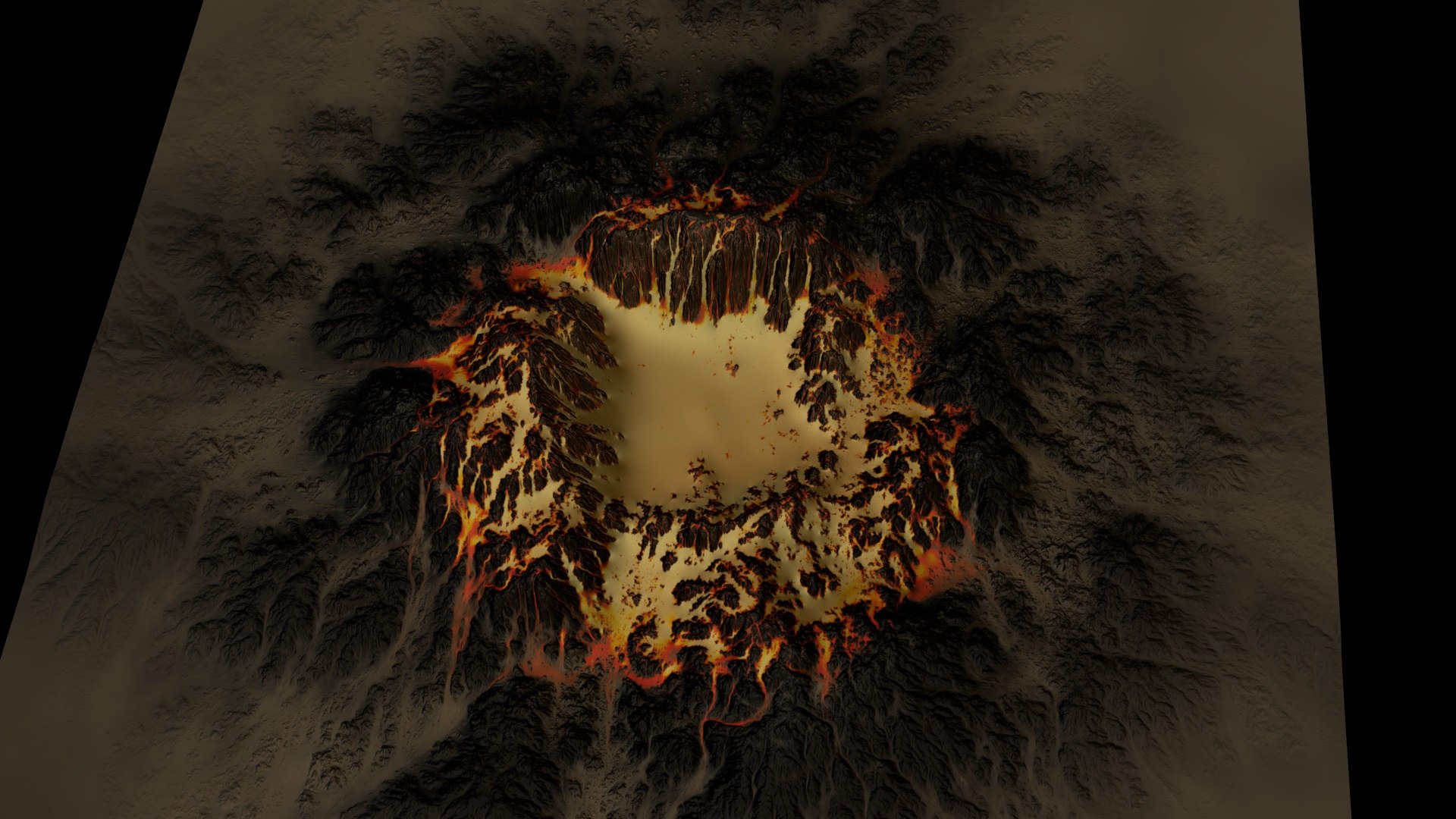 3d volcano model