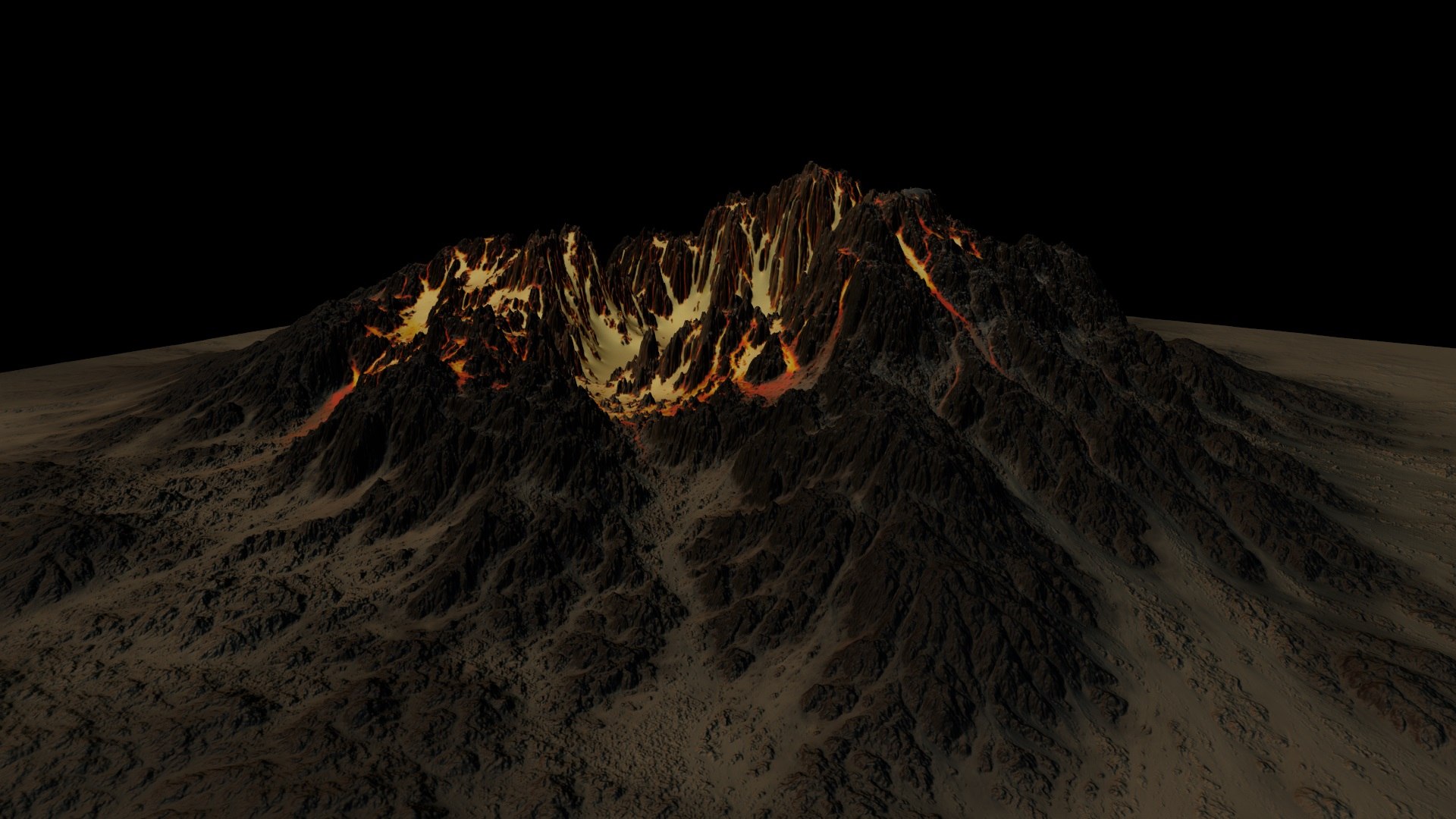 3d volcano model
