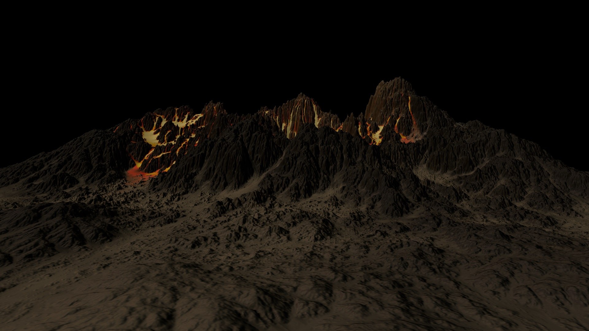 3d volcano model