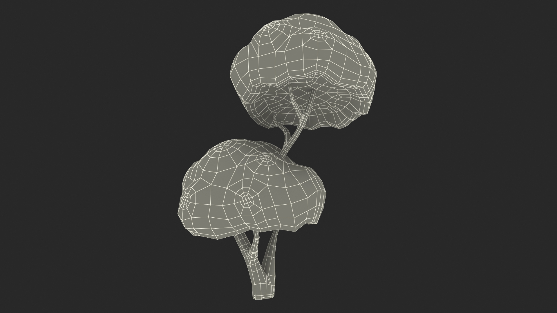 3D Two Branches Cartoon Tree Handpaint Texture - TurboSquid 2169780