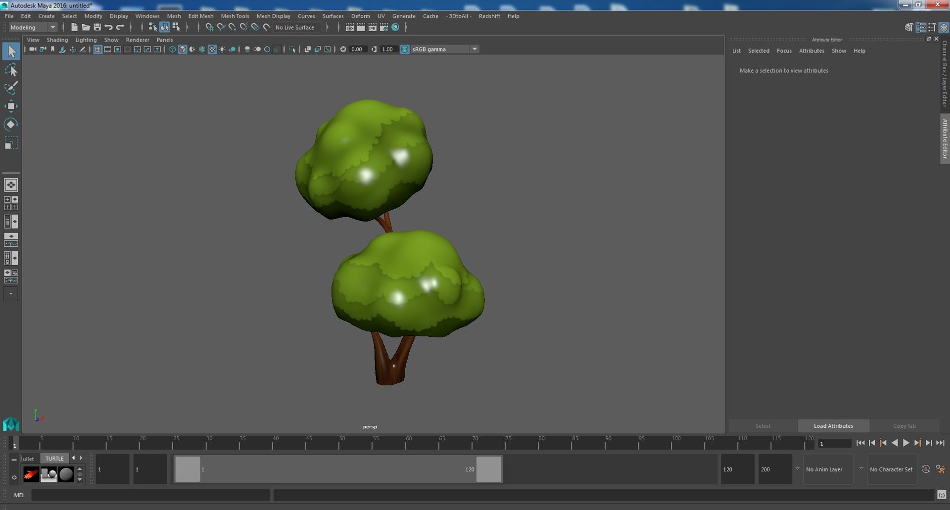 3D Two Branches Cartoon Tree Handpaint Texture - TurboSquid 2169780