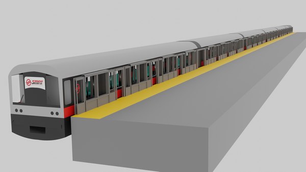 Singapore MRT Train Mass Rapid Transport With Interior 3D model ...
