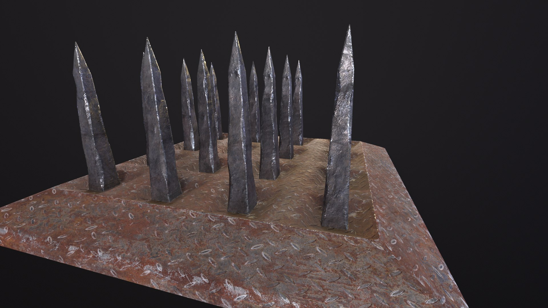 Medieval Spikes Trap 3D - TurboSquid 2150178