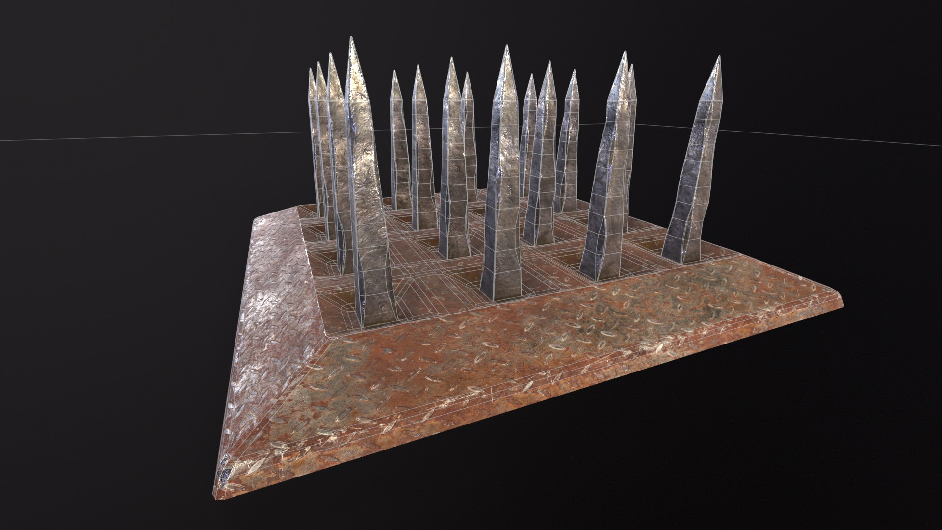 Medieval Spikes Trap 3D - TurboSquid 2150178