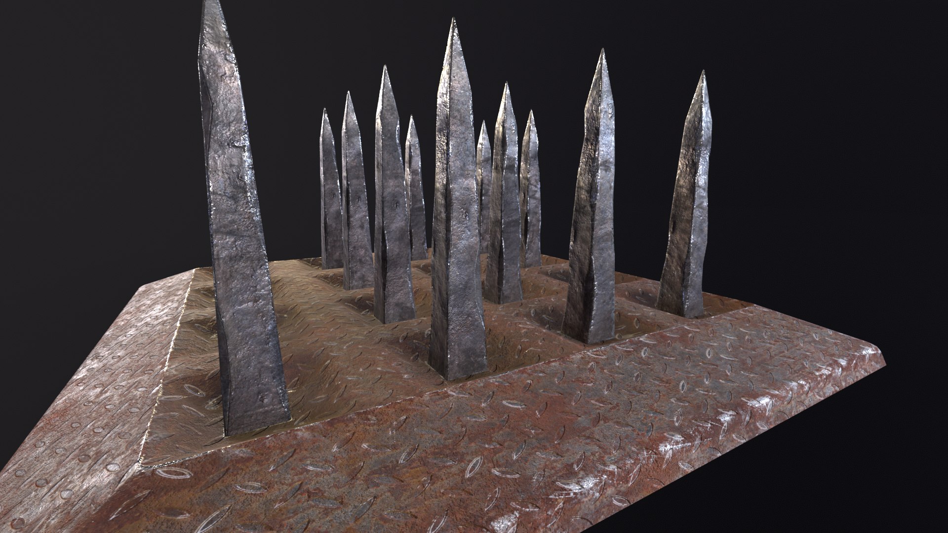 Medieval Spikes Trap 3D - TurboSquid 2150178