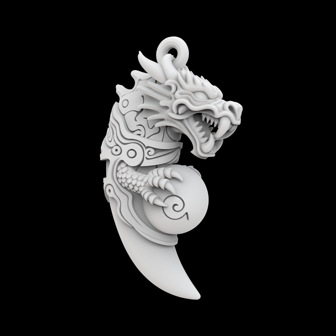 Tribal Dragon Fang Amulet 3D Print Model 3D Model - TurboSquid 2487181