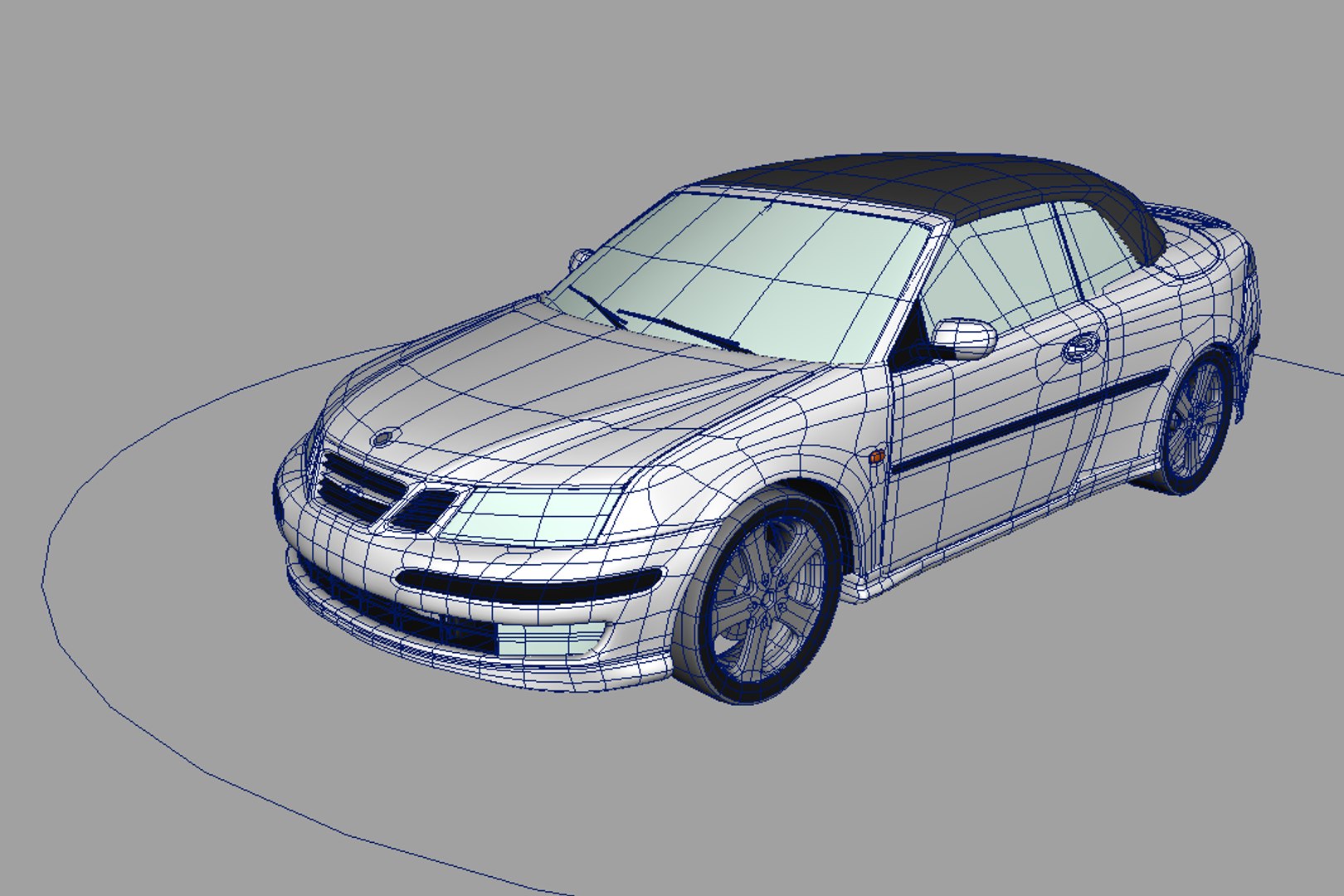 3d Model Saab 9-3 Aero Convertible