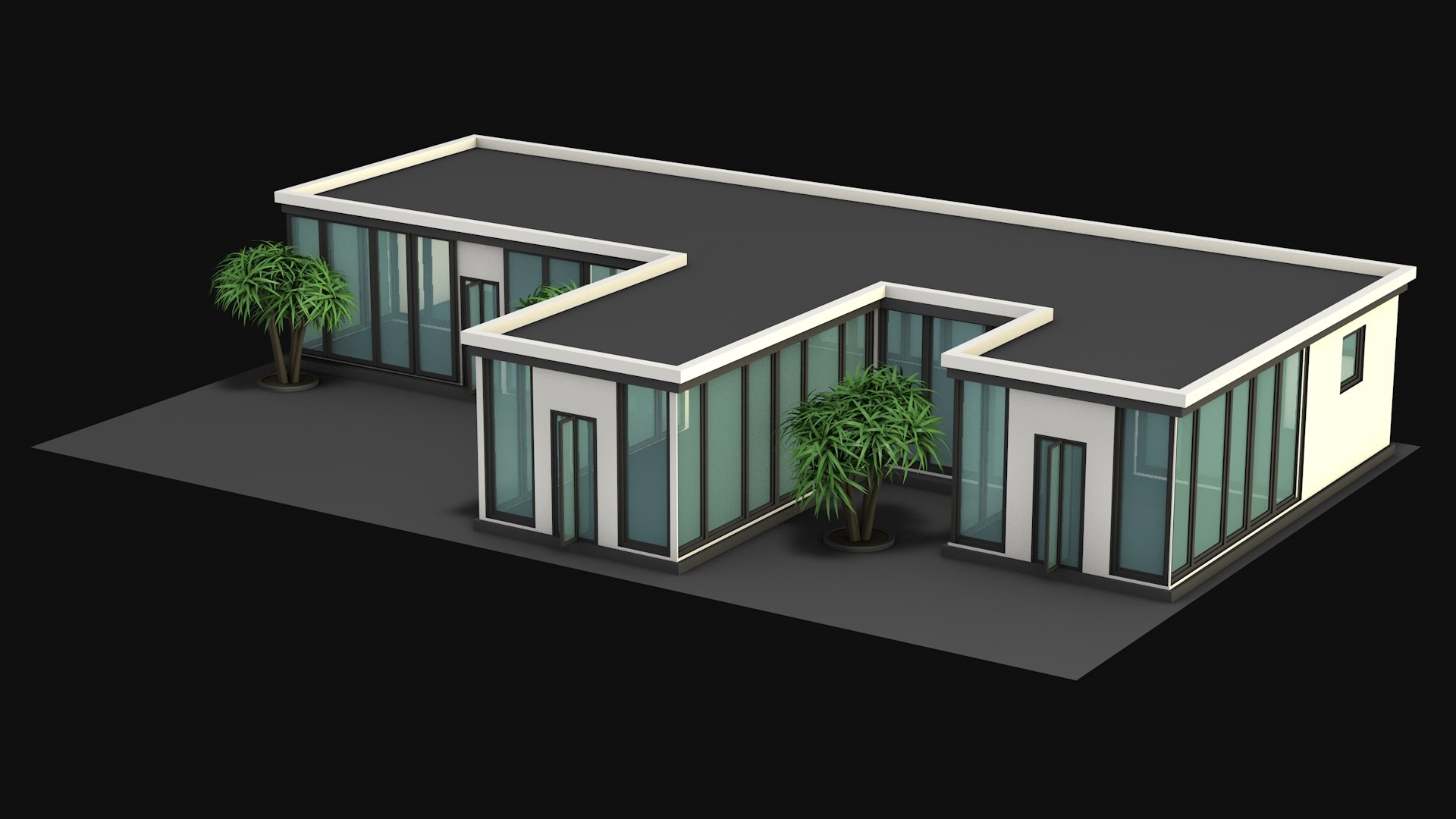 3D Building Shopping Complex Low-poly - TurboSquid 2308660
