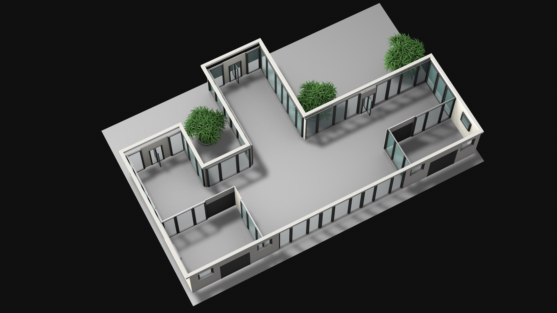 3D Building Shopping Complex Low-poly - TurboSquid 2308660