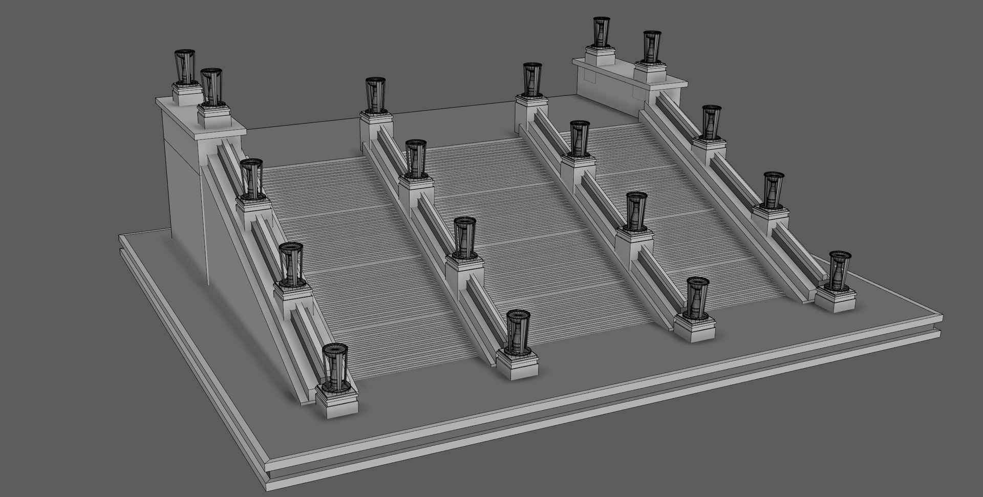 Free Ancient Torch Stairs Model - TurboSquid 2272941