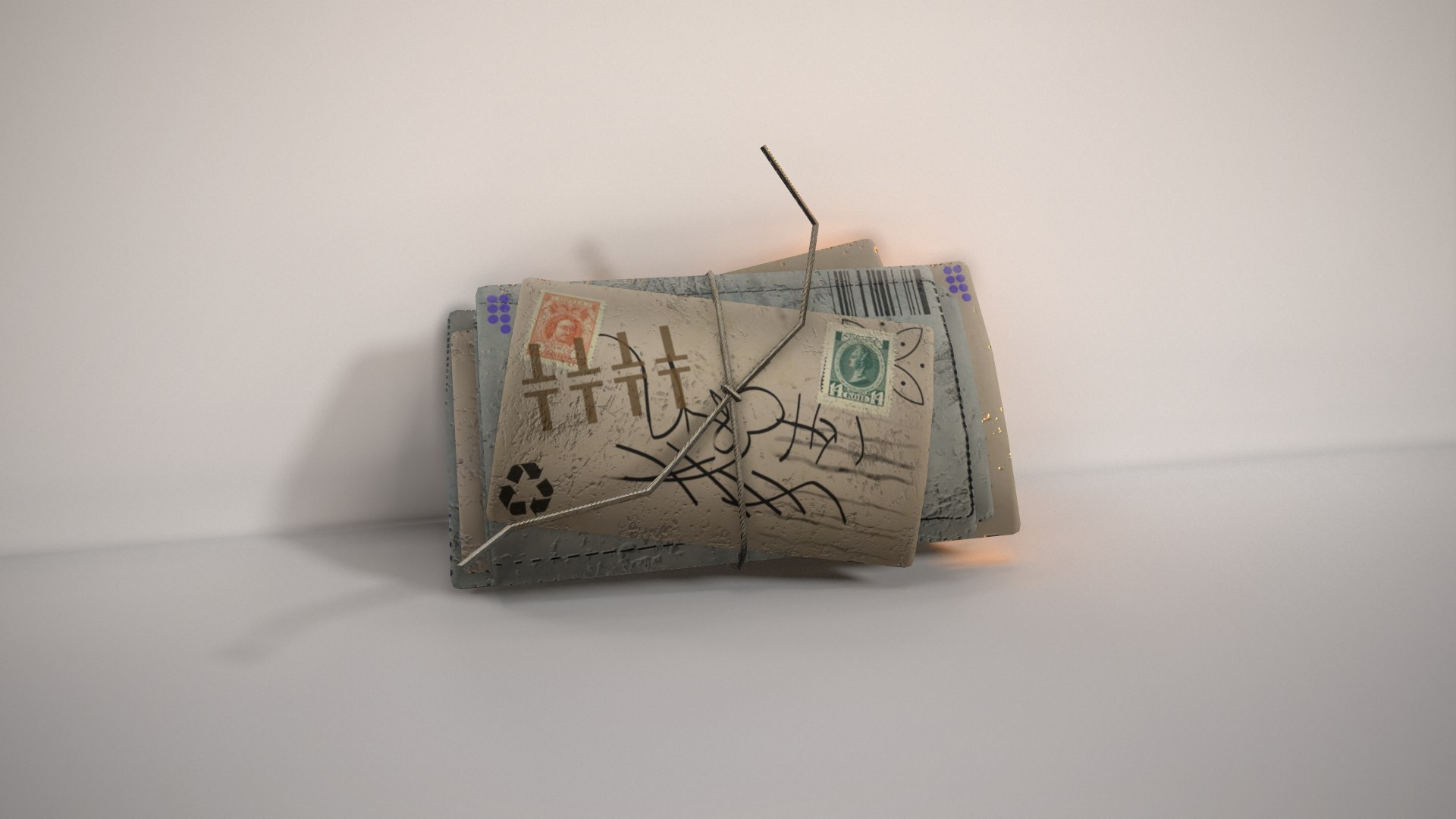 Letter Old 3D Model - TurboSquid 1297518