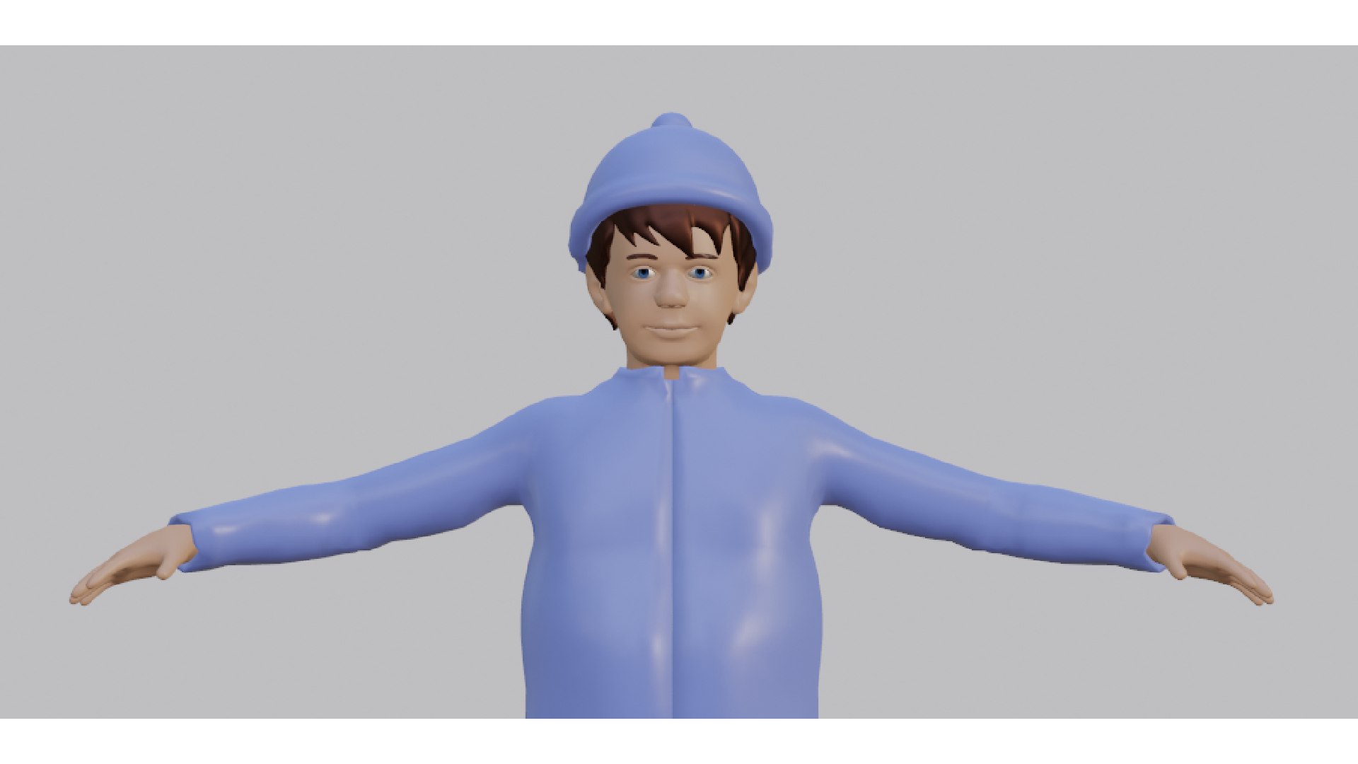 3D Character With Winter Cloths Low-poly 3D Model Version2 Model ...