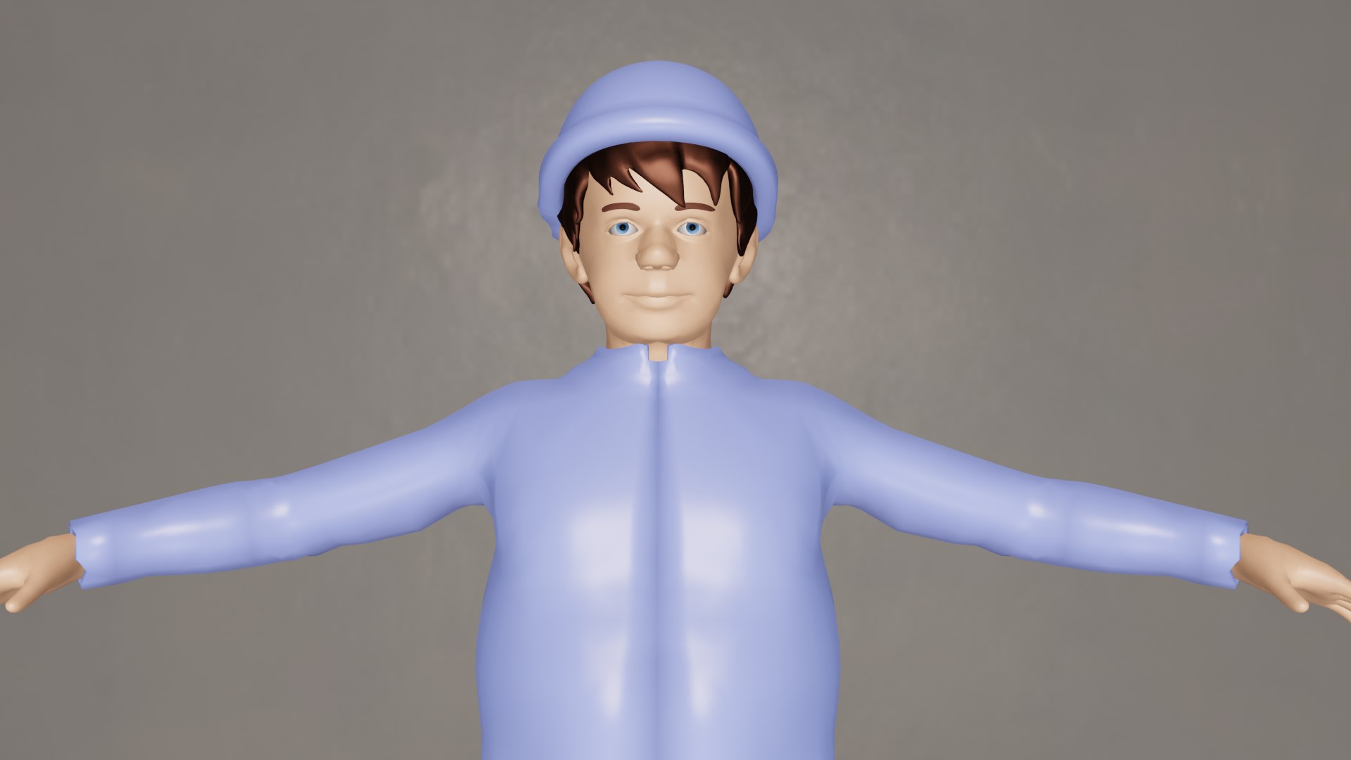 3D Character With Winter Cloths Low-poly 3D Model Version2 Model ...