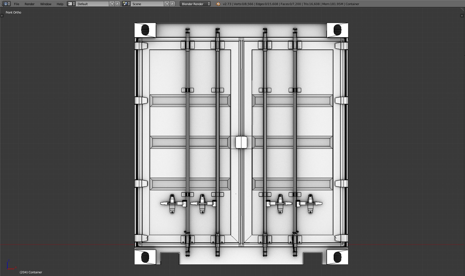 cargo container 3d model