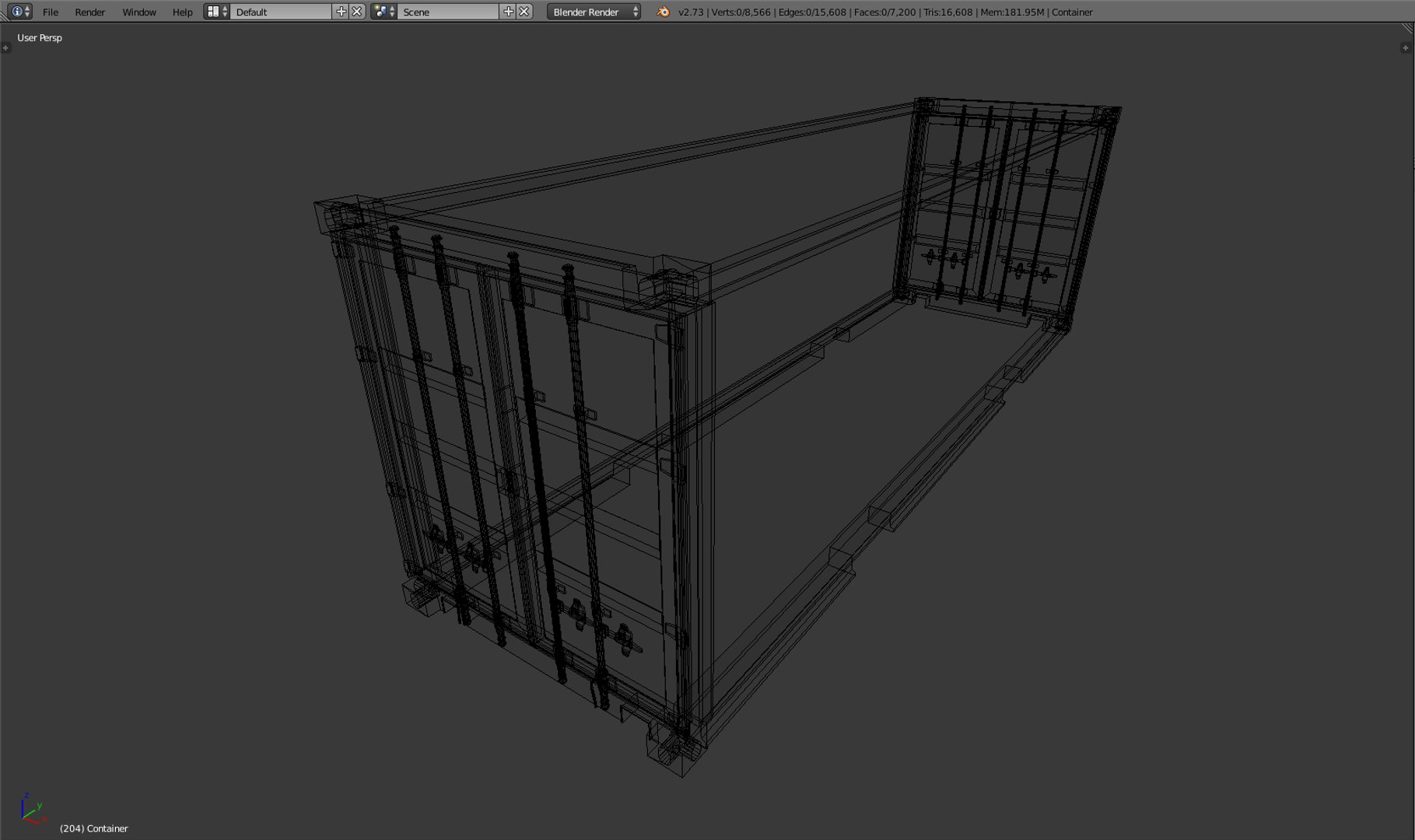 cargo container 3d model