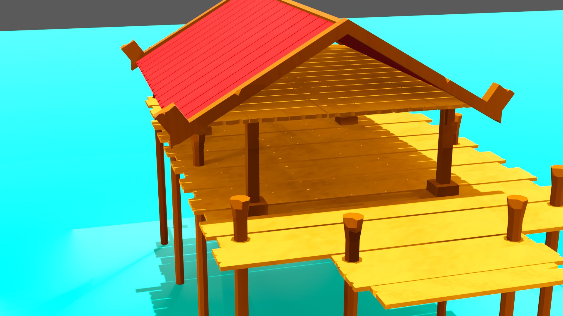 3D Harbour Stlized Low Poly - TurboSquid 2294098