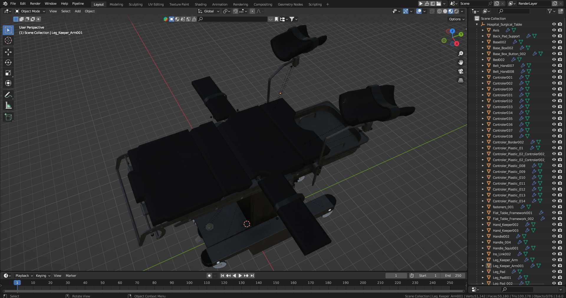 Hospital Surgical Table 3D Model - TurboSquid 2383076