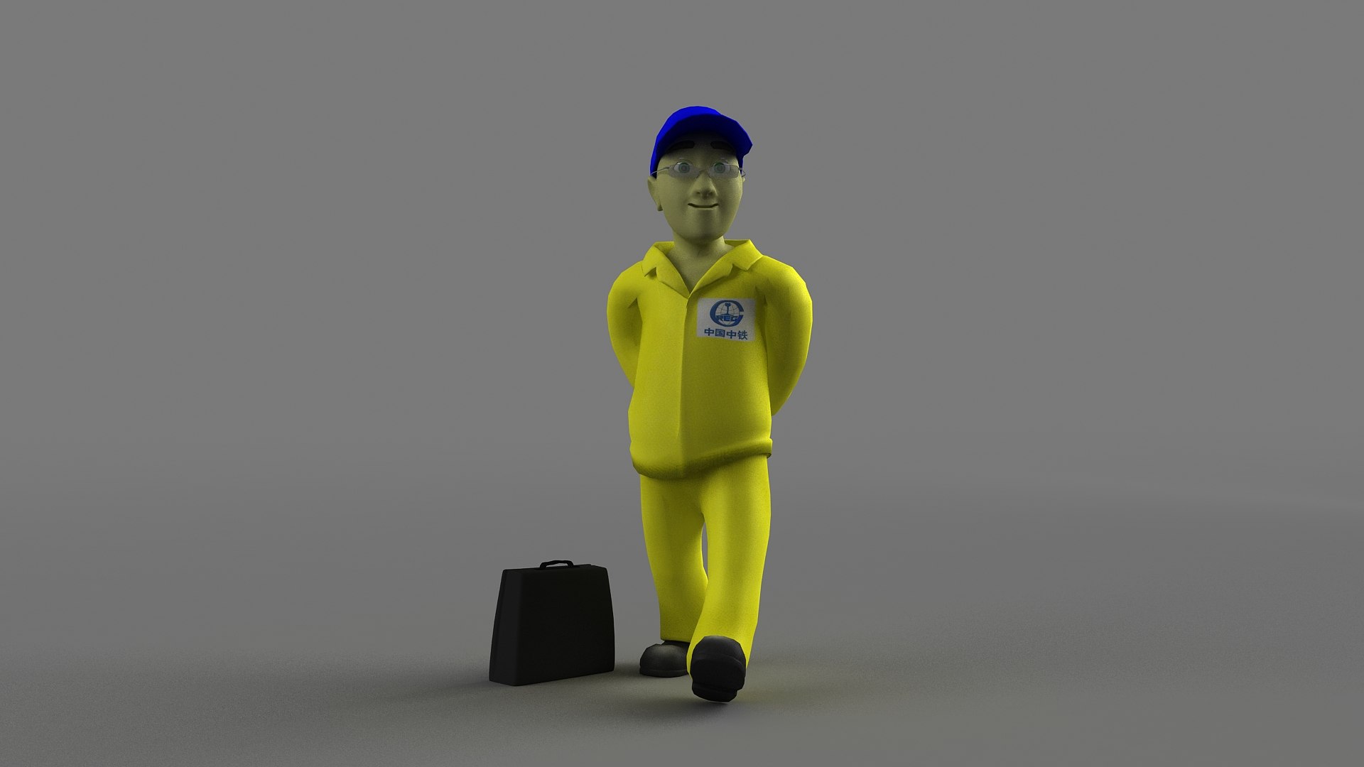 3D Character Real Man Realistic Construction Worker Miner Workman ...