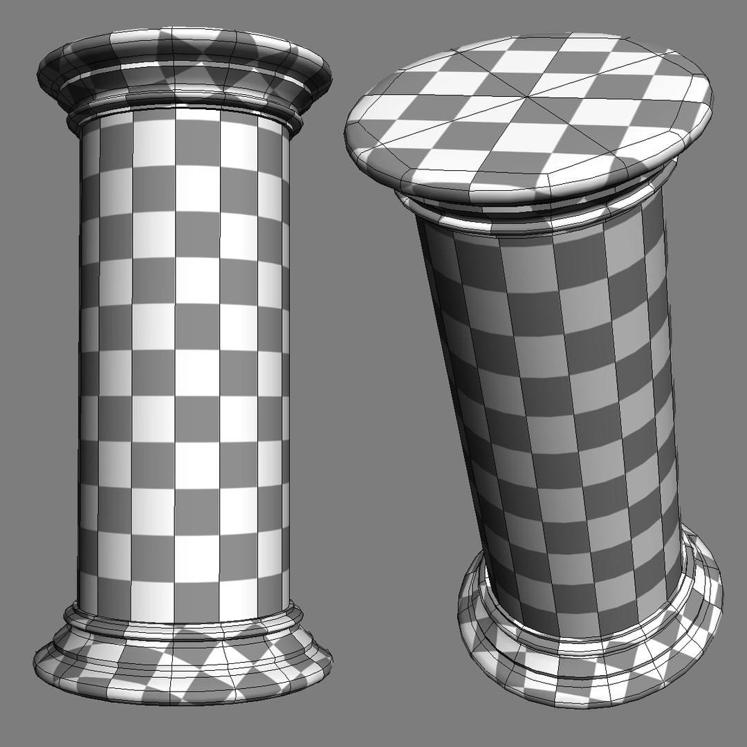 3d Pedestals Support Statue