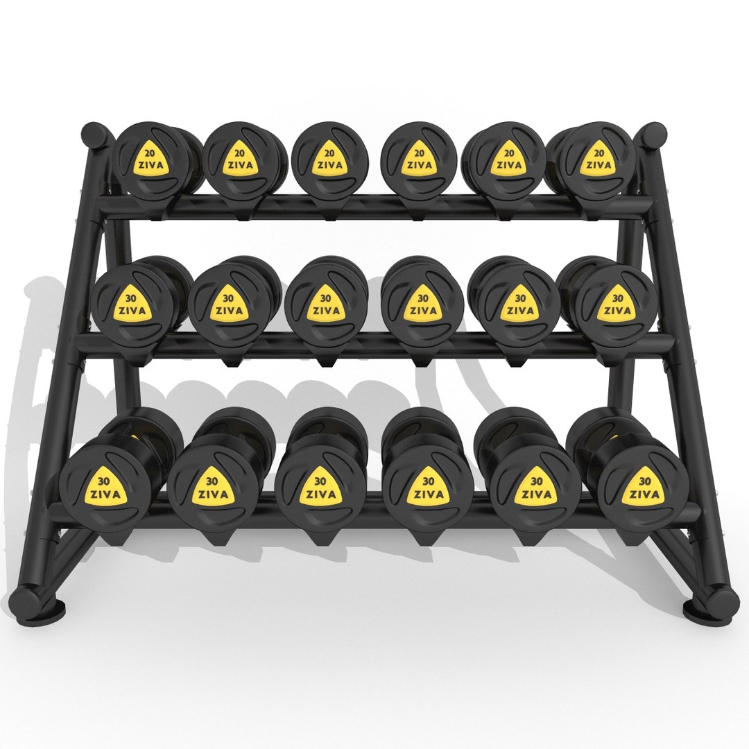 3d model dumbbell rack
