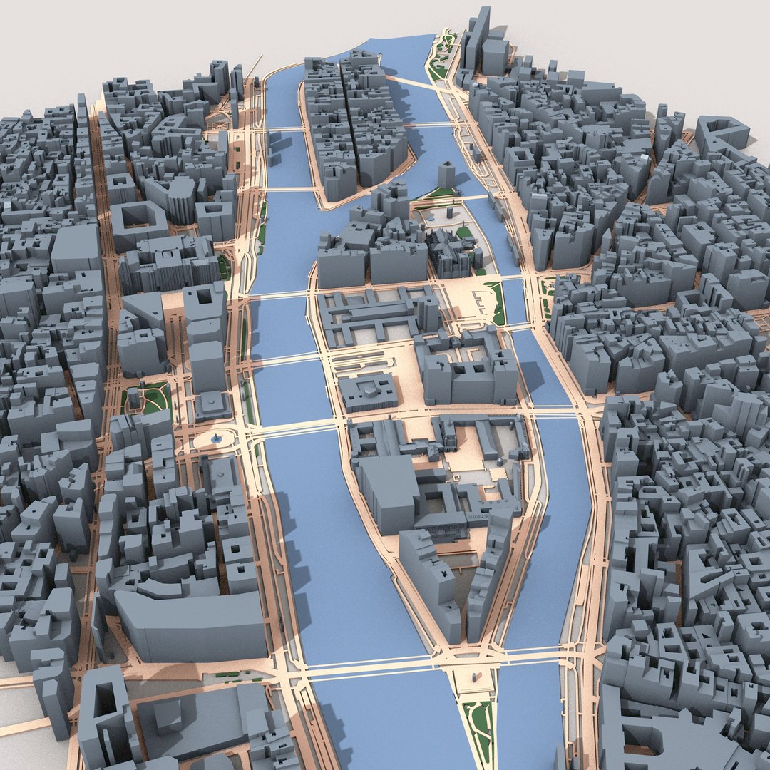 3D Paris City France Model - TurboSquid 2293726