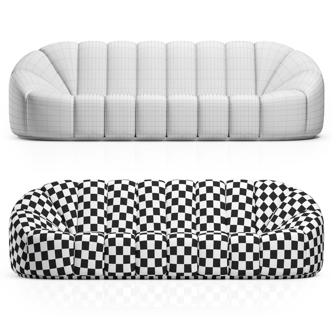 Alpha Sofa 3 Seater 3D Model - TurboSquid 1807394