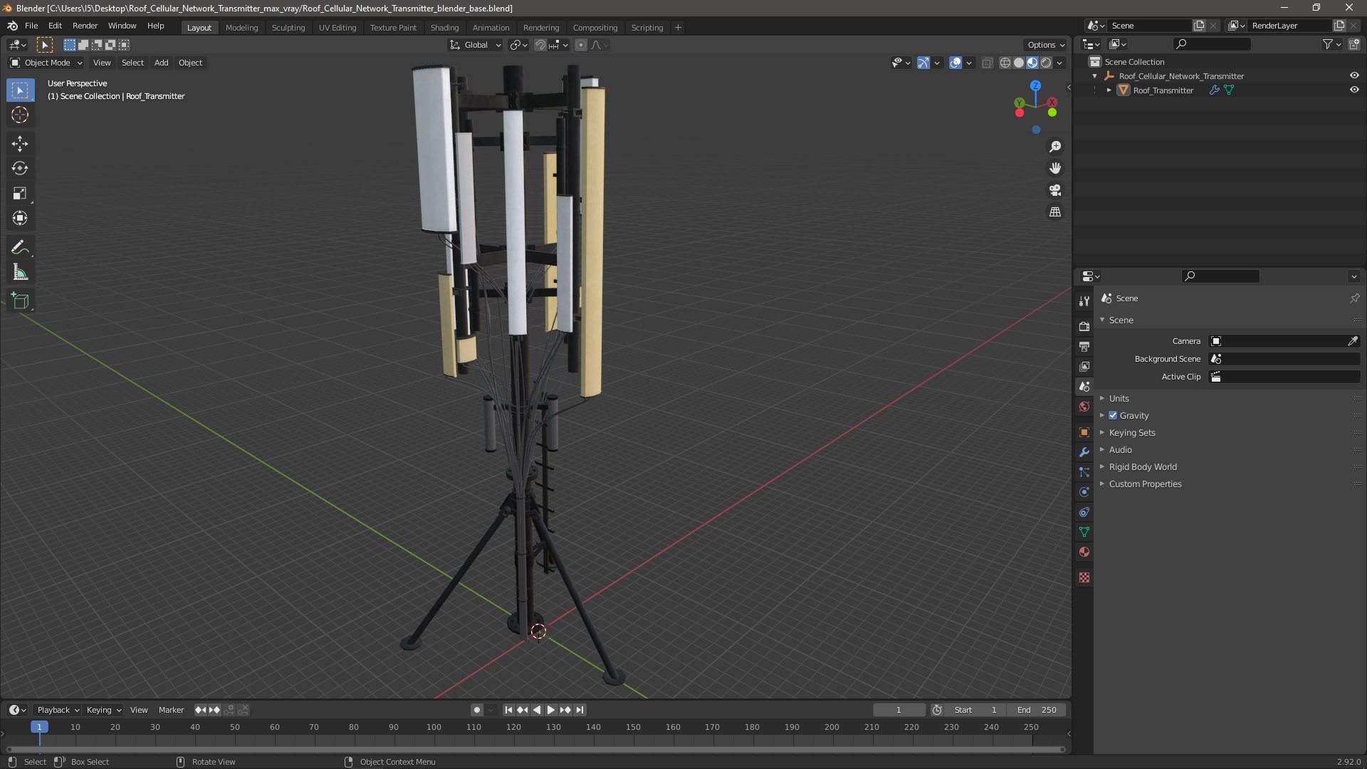 Roof Cellular Network Transmitter 3D Model - TurboSquid 2199766