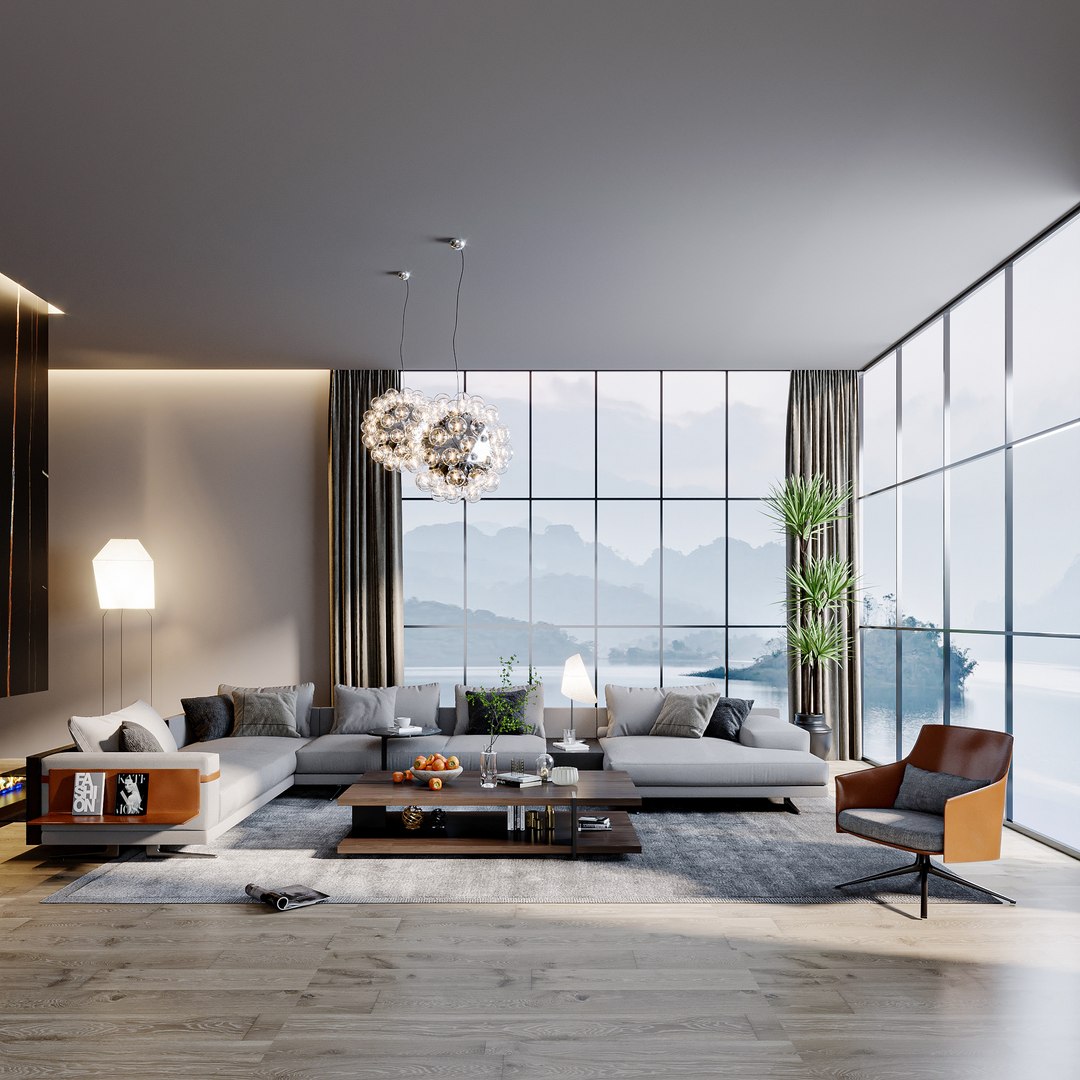 3D Best Living Room Design 07 - TurboSquid 1943185