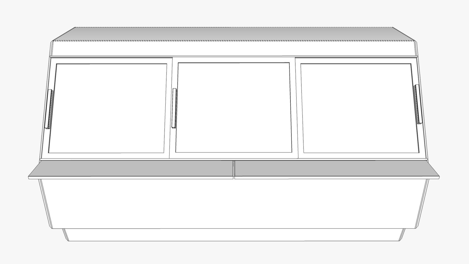 3D Deli Display Case With Food Prep Table Model - TurboSquid 2259972