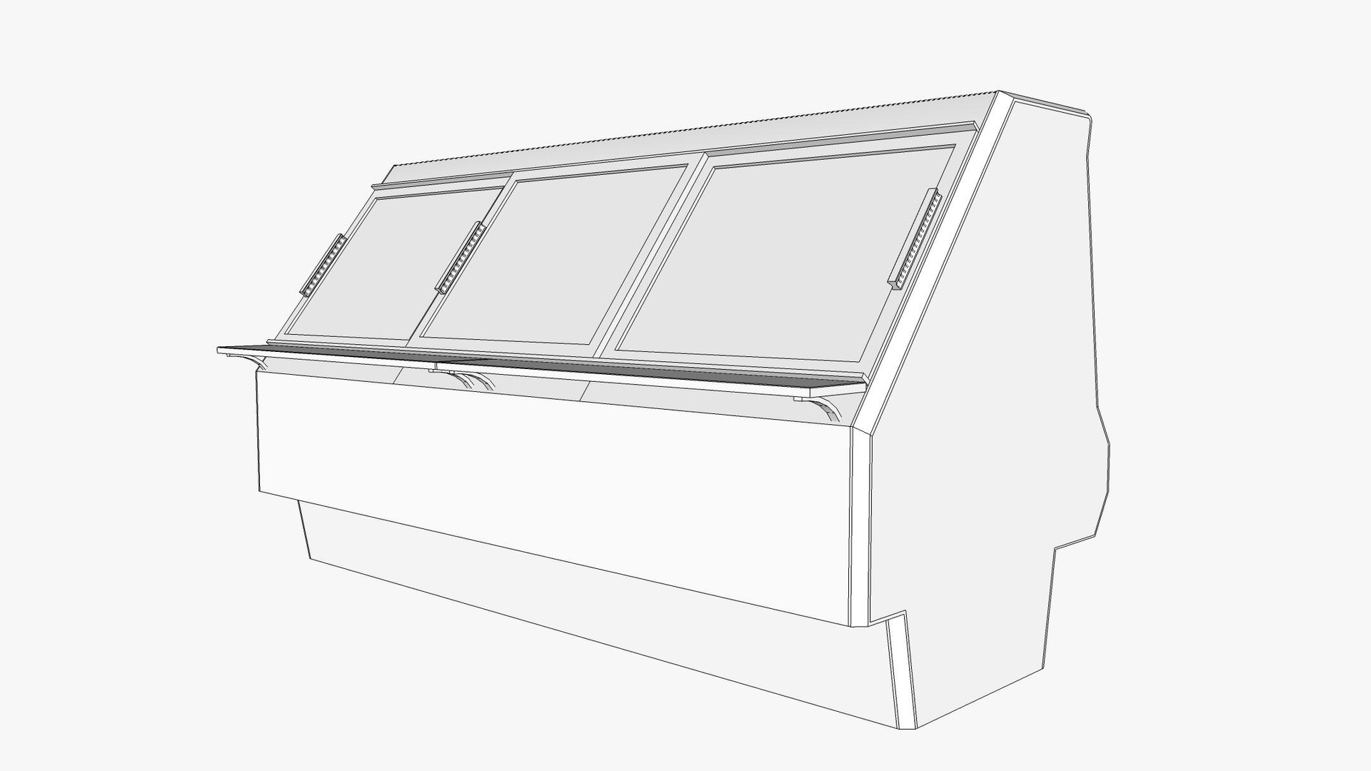 3D Deli Display Case With Food Prep Table Model - TurboSquid 2259972
