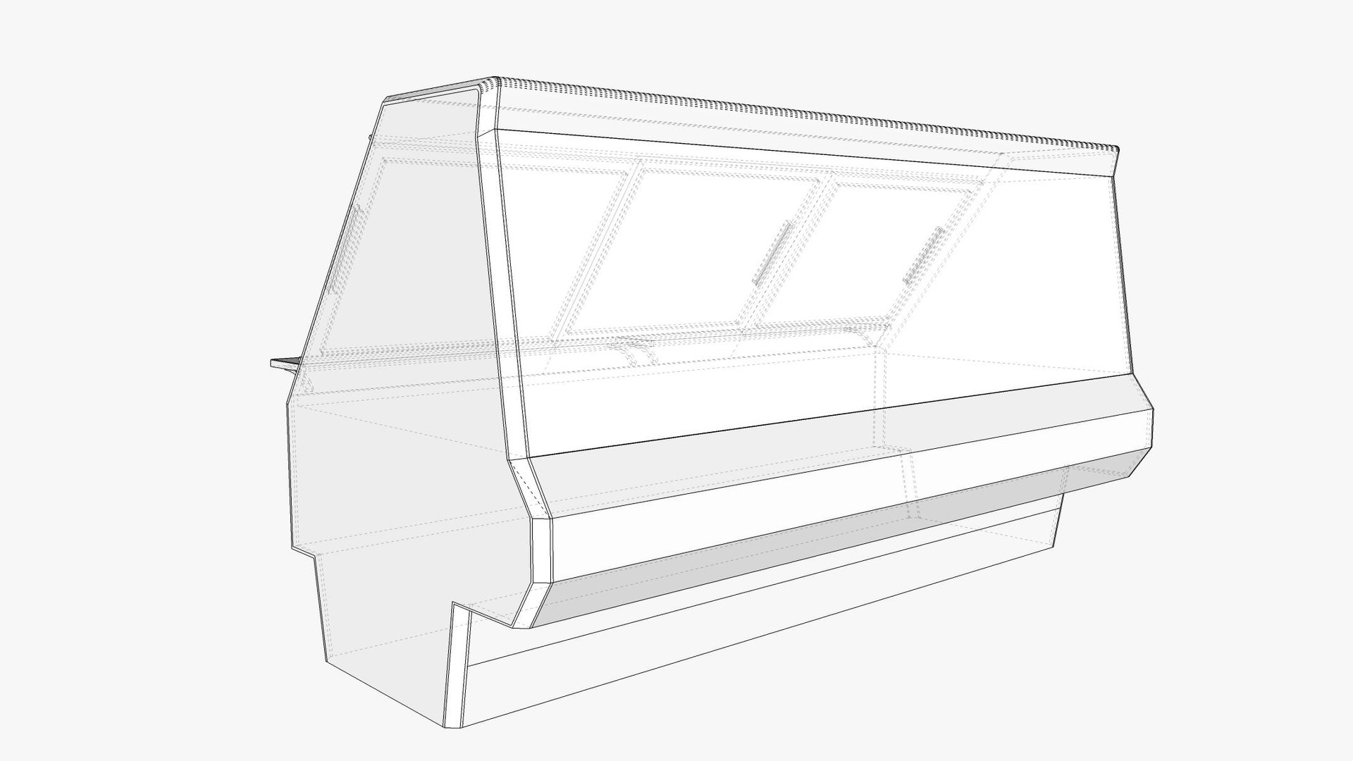 3D Deli Display Case With Food Prep Table Model - TurboSquid 2259972