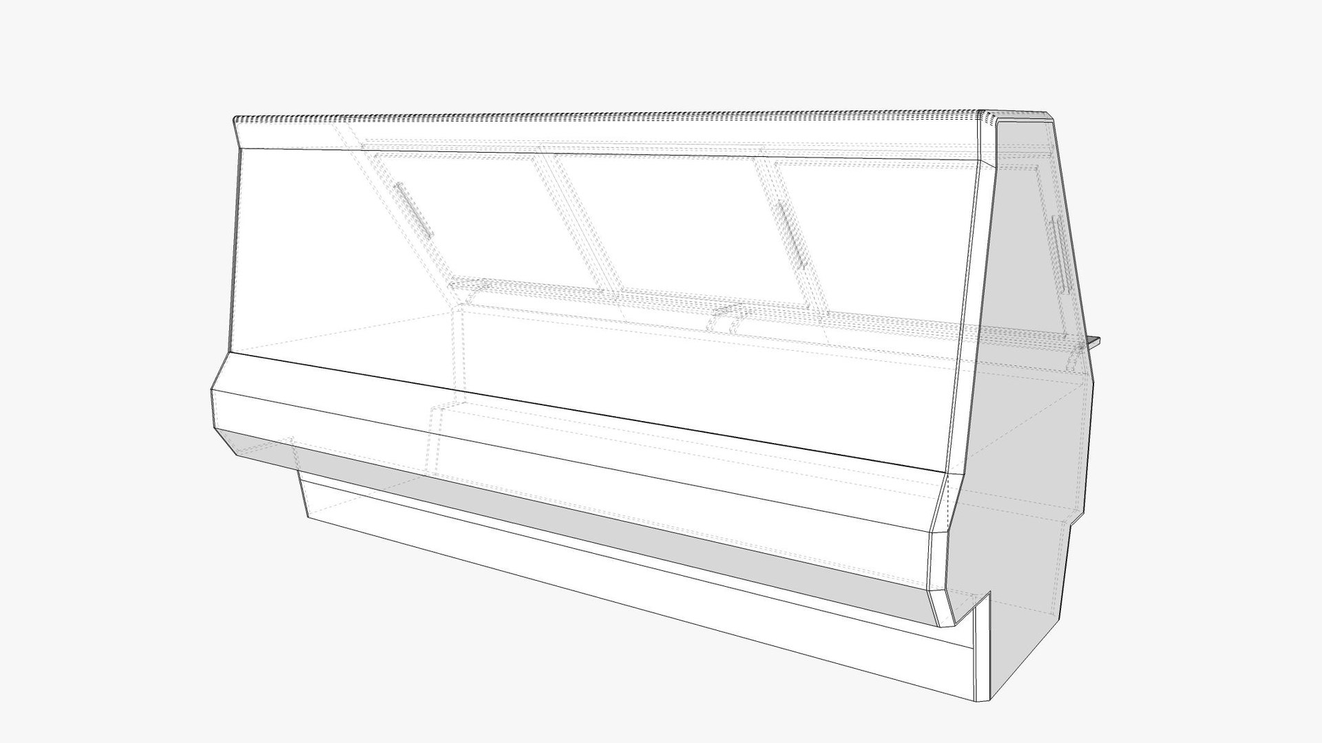 3D Deli Display Case With Food Prep Table Model - TurboSquid 2259972