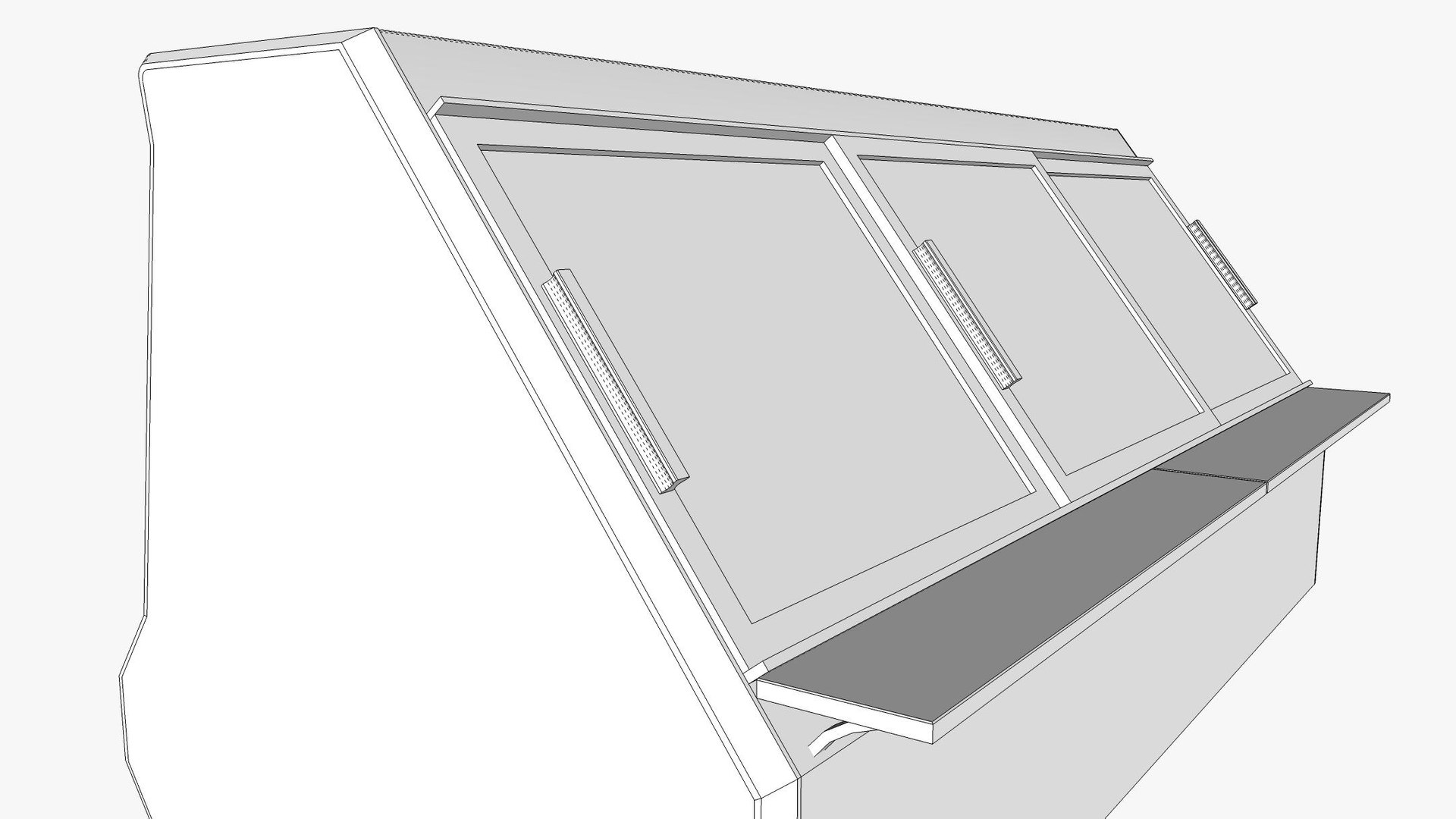 3D Deli Display Case With Food Prep Table Model - TurboSquid 2259972