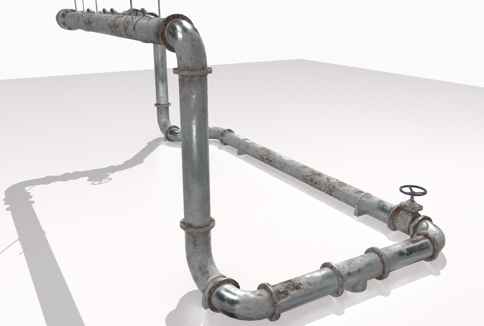 Pack Industrial Rusted Pipes 3D Model - TurboSquid 1464384