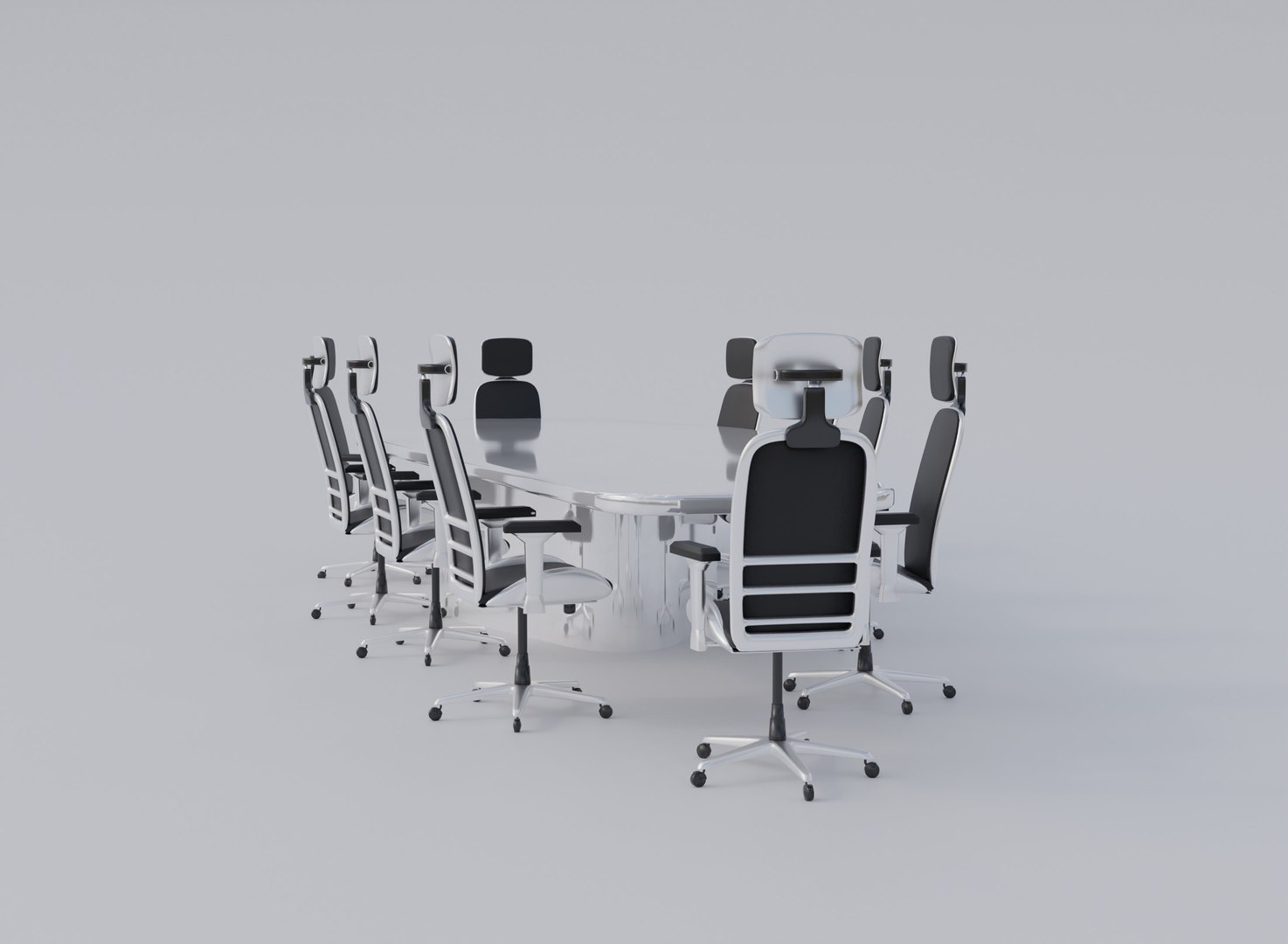 3D Luxury Conference Room Table model - TurboSquid 2179208