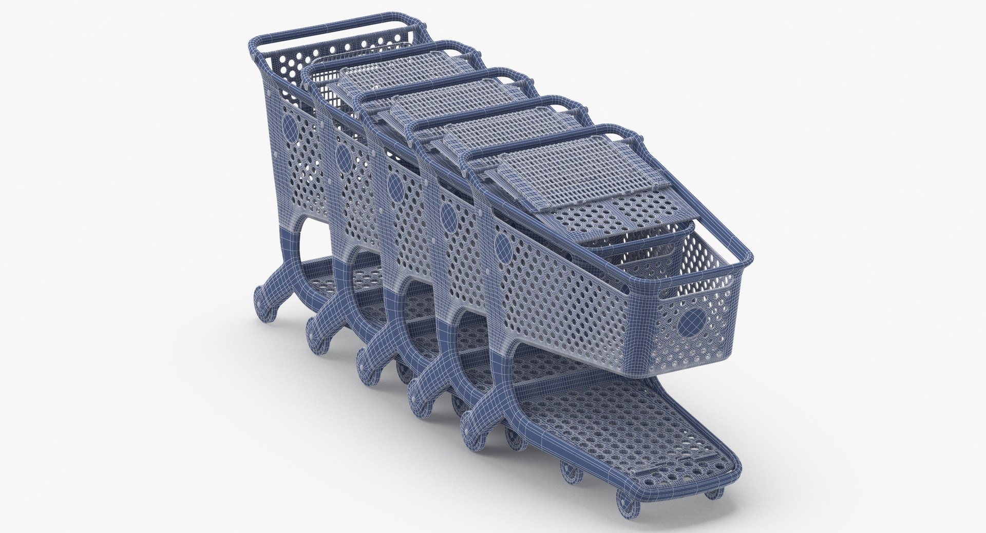 3D Plastic Shopping Carts 01 Model - TurboSquid 1618505