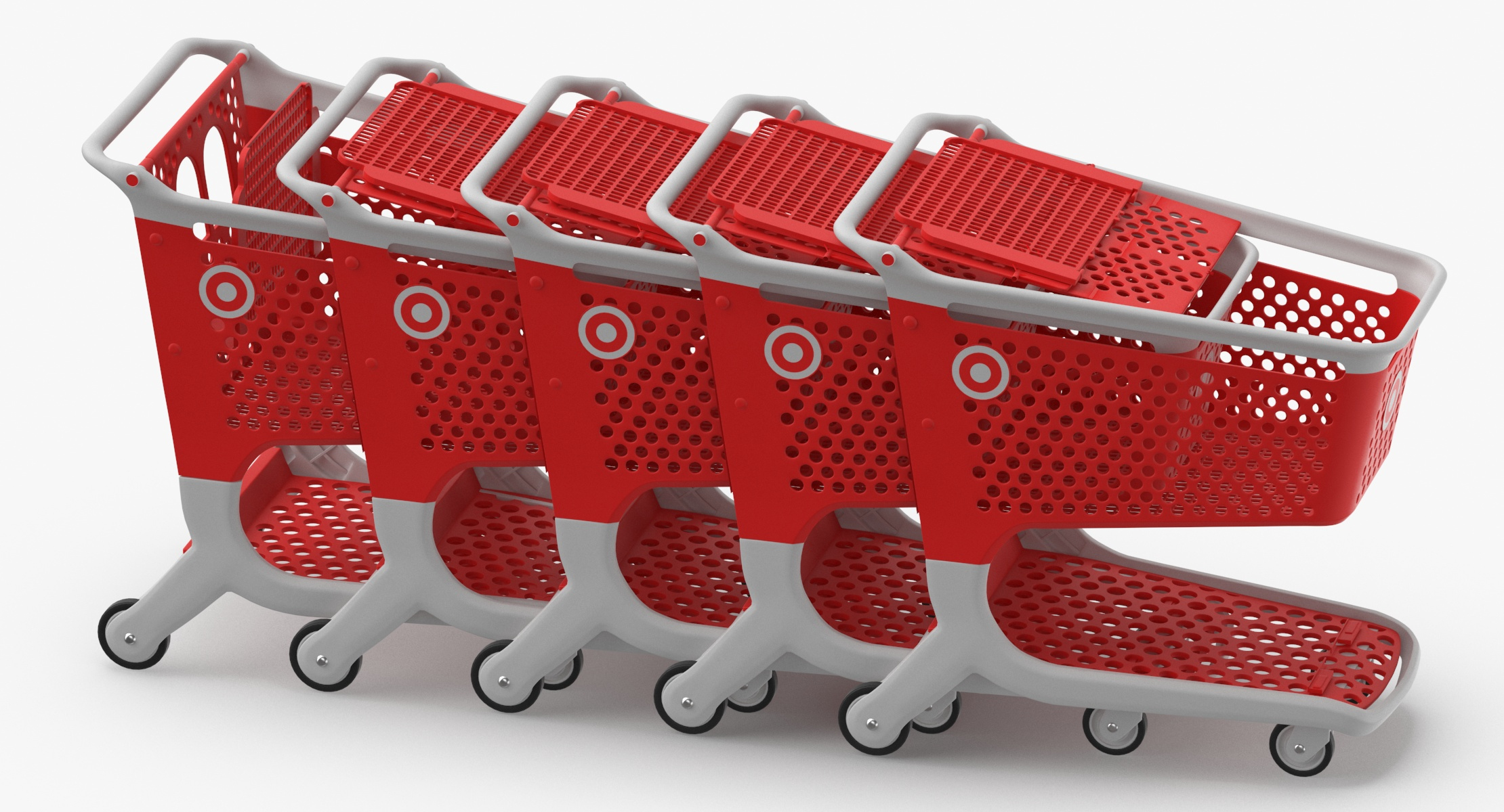 3D plastic shopping carts 01 model - TurboSquid 1618505