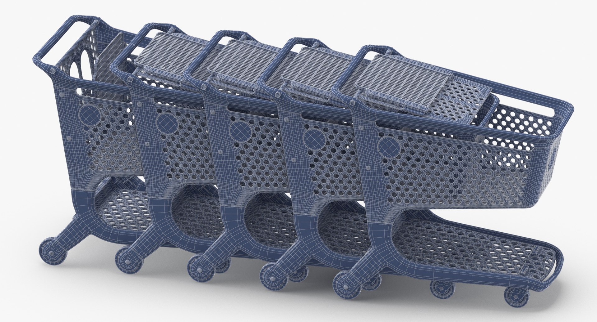 3D Plastic Shopping Carts 01 Model - TurboSquid 1618505