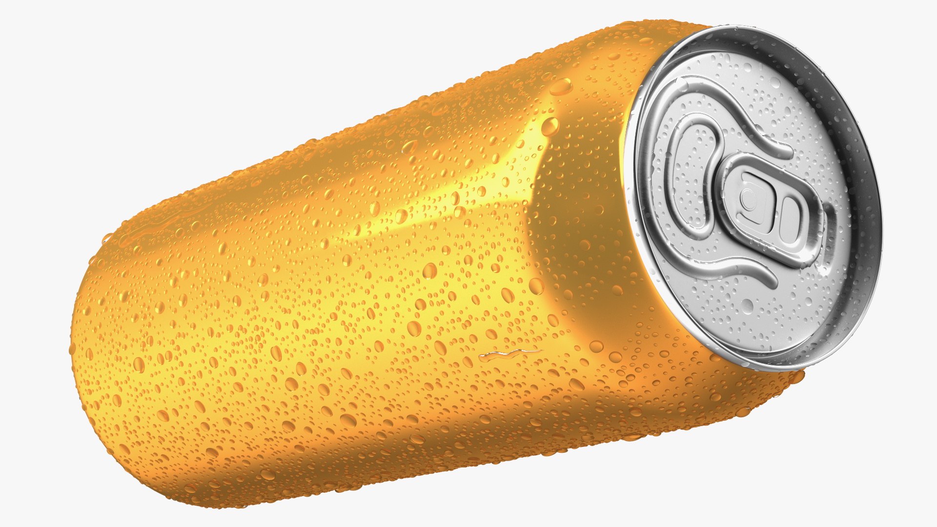 3D Beer Can With Drops Orange 500ml - TurboSquid 2140073