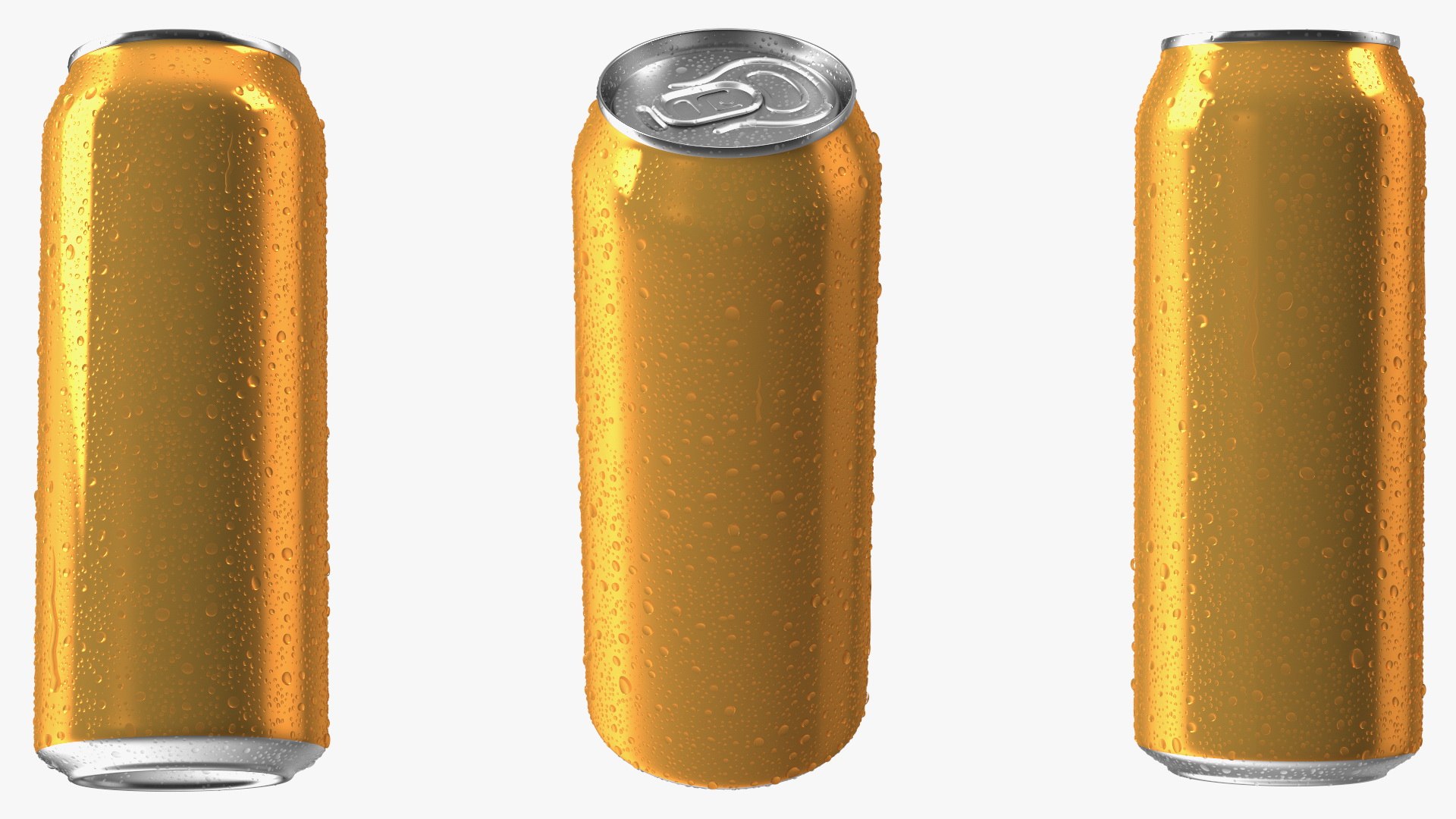 3D Beer Can With Drops Orange 500ml - TurboSquid 2140073
