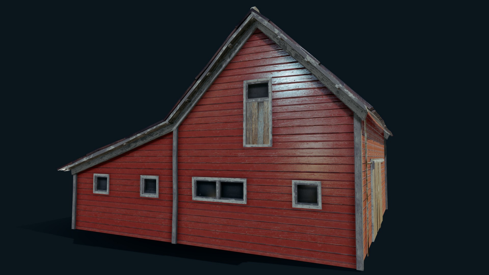 3D Model Farm Red Barn - TurboSquid 1567671