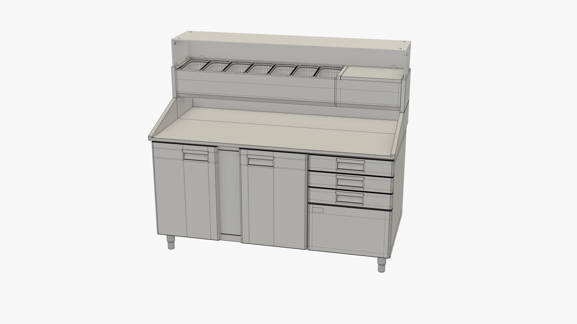 3D Pizza Preparation Table - TurboSquid 1477587