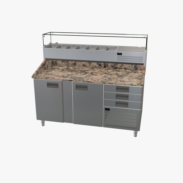 3D pizza preparation table - TurboSquid 1477587