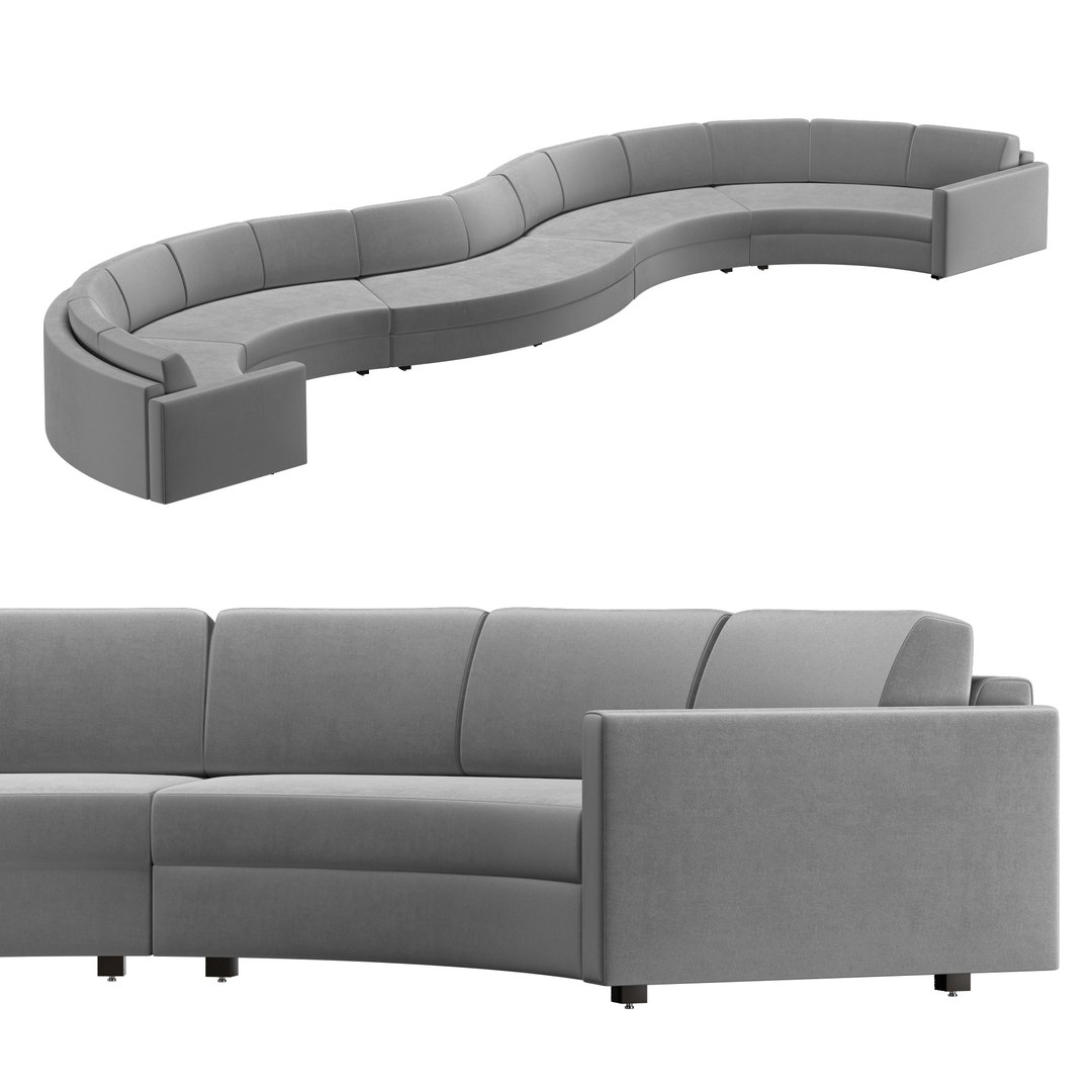 3D CURVE WAVE SECTIONAL - TurboSquid 1937114